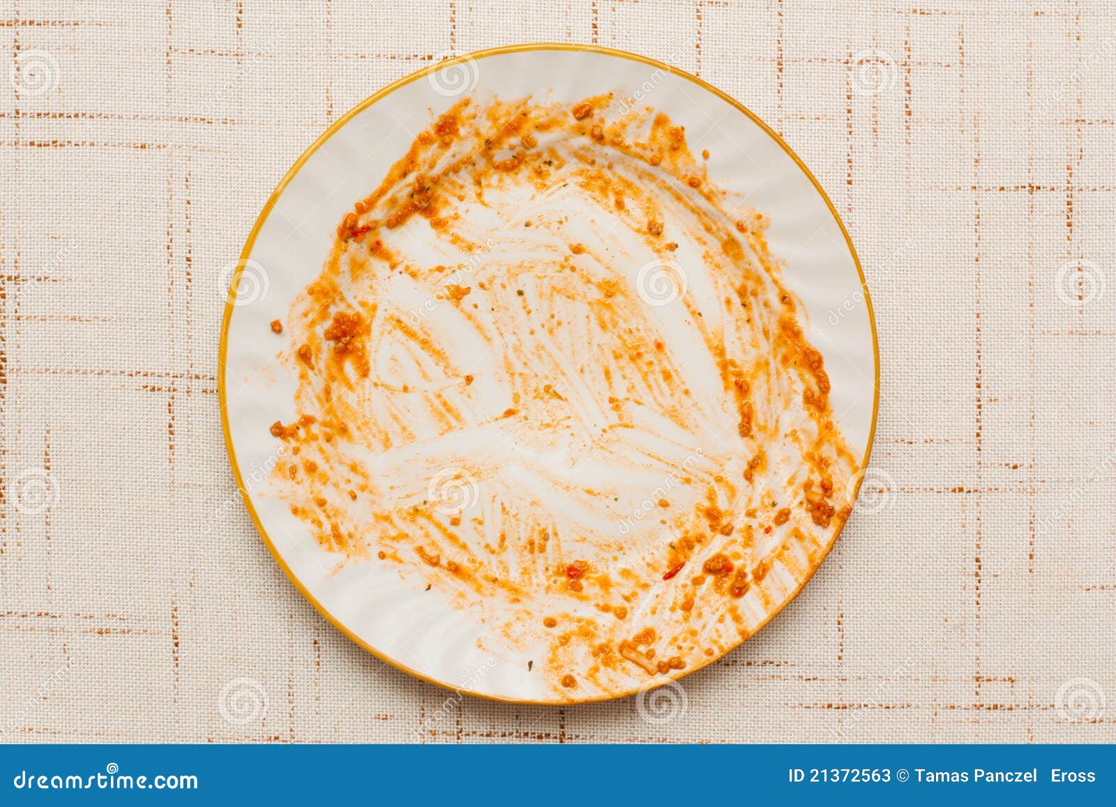 Dirty plate stock image. Image of filthy, dish, table - 21372563