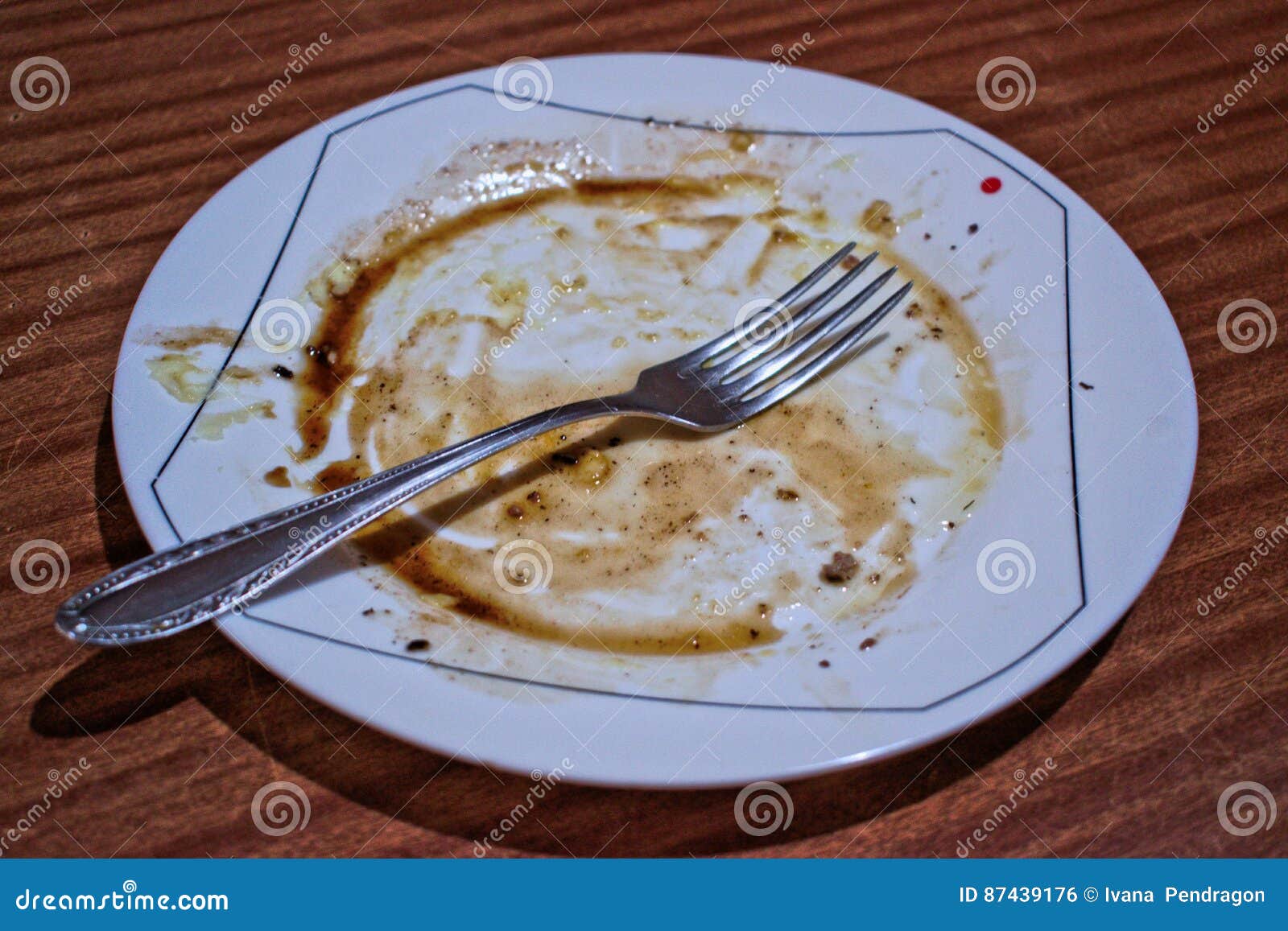 Dirty Plate stock photo. Image of metal, wooden, white - 87439176