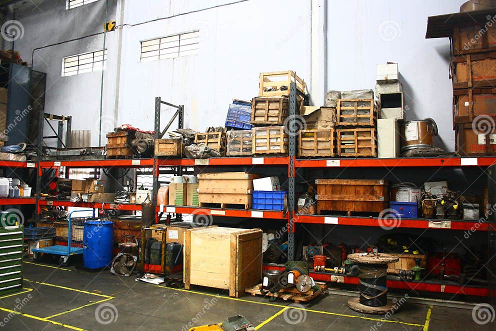 Dirty and Poorly Used Storage Racks Stock Photo - Image of overloading ...