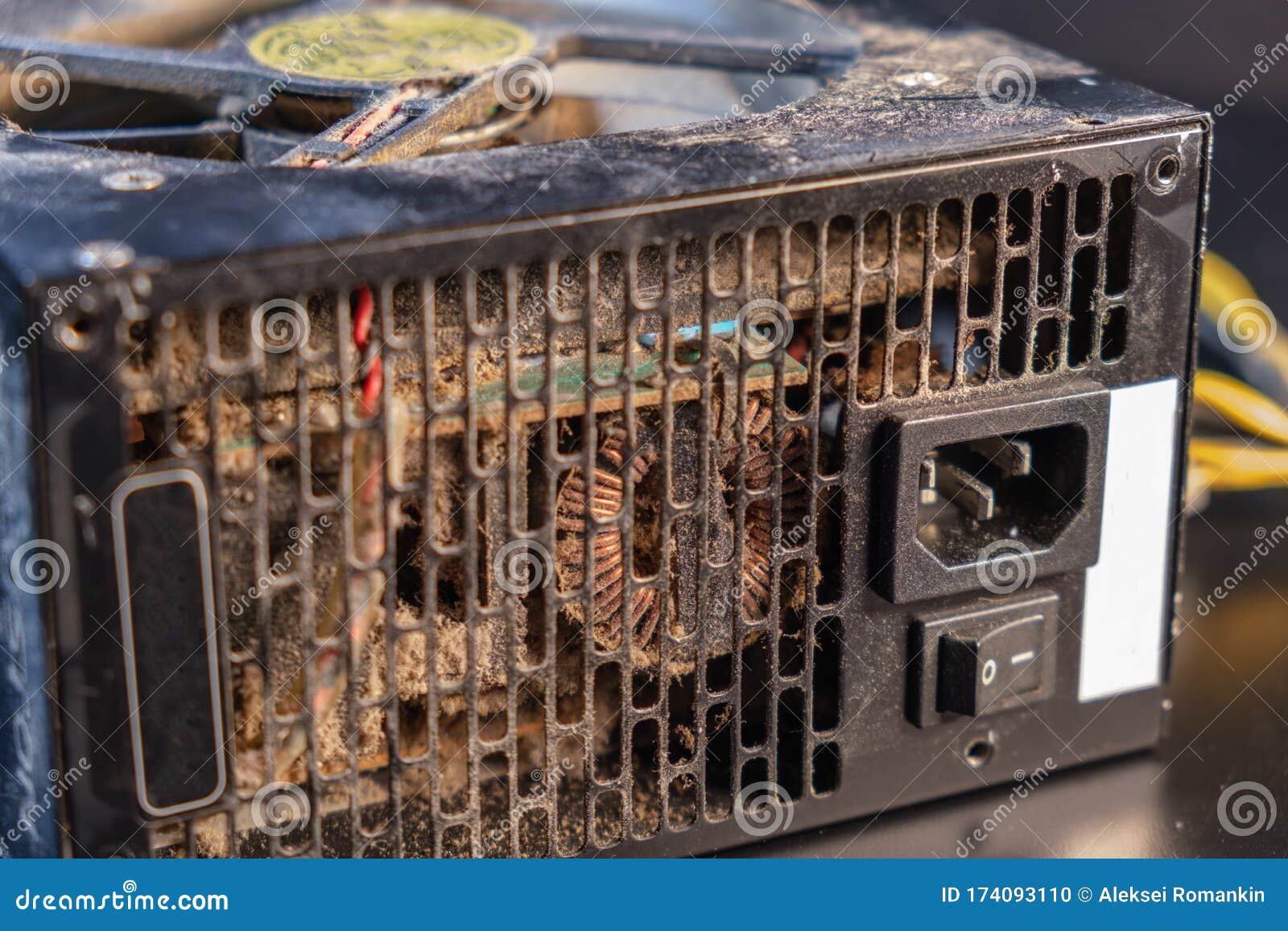 Dirty Power Supply for the Computer Stock Photo - Image of electronic ...