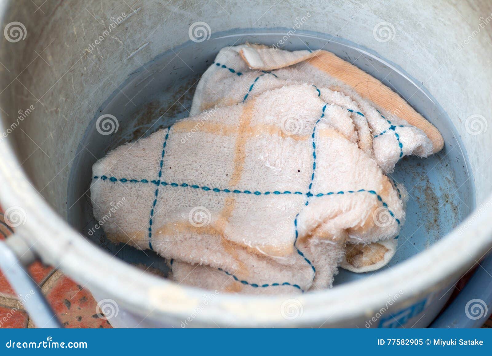 A Dirty Rag in a Bucket Full of Water Stock Image - Image of isolated ...