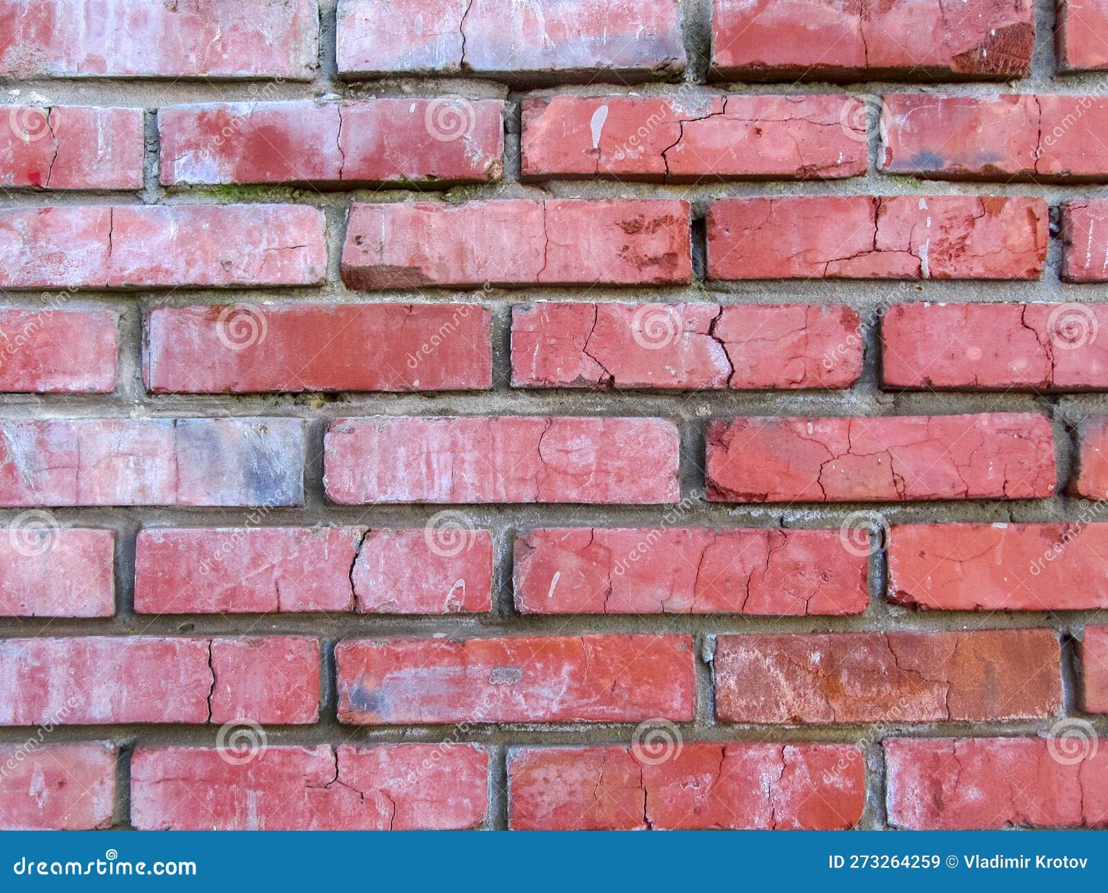 Dirty red brick wall stock image. Image of block, construction - 273264259