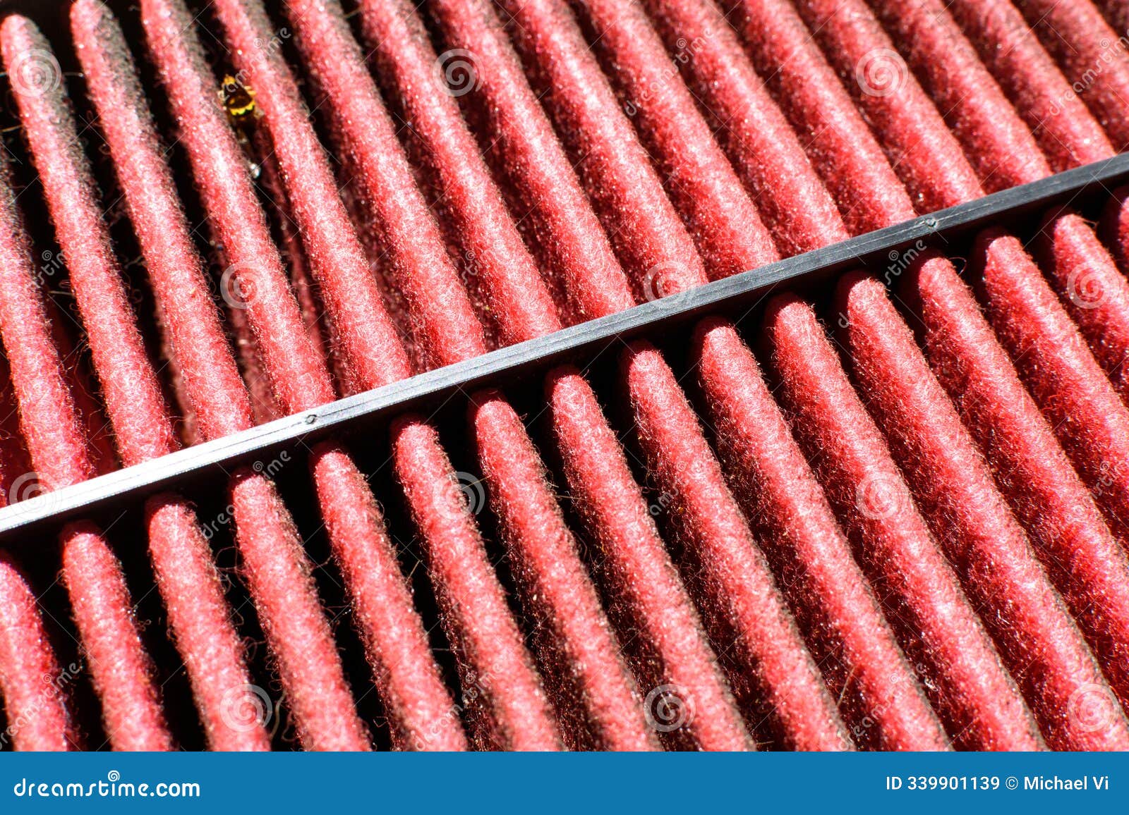 Dirty Red Engine Air Filter. Close Up Stock Image - Image of efficiency ...