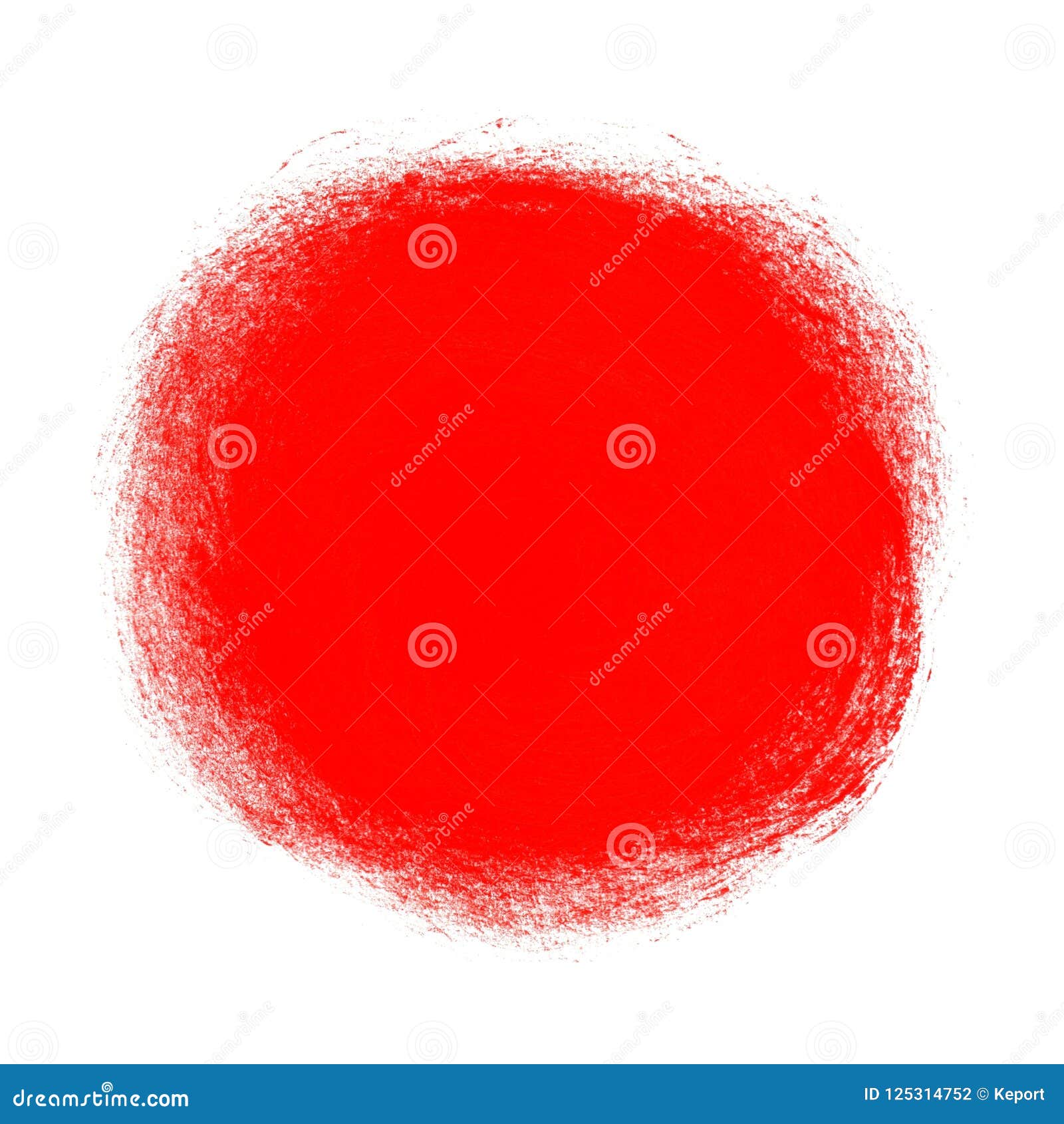 Dirty Red Hand Drawn Circle Stock Illustration - Illustration of ...