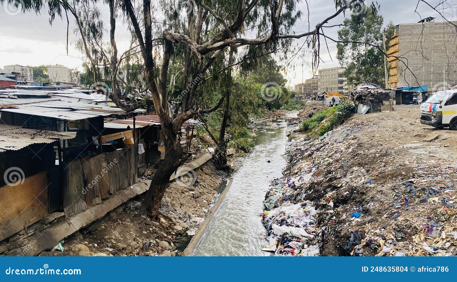 Dirty River with Garbage in Nairobi Kenya Stock Photo - Image of ...
