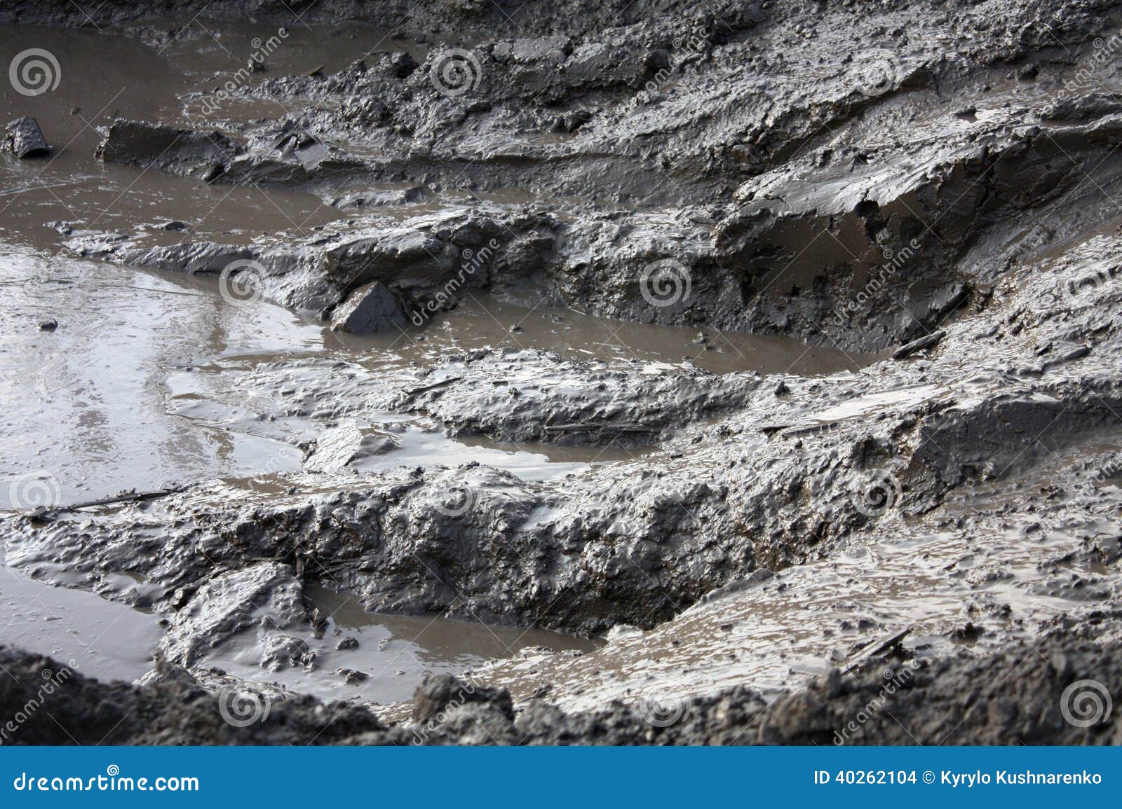 Dirty road with mud stock photo. Image of dramatic, tracks - 40262104