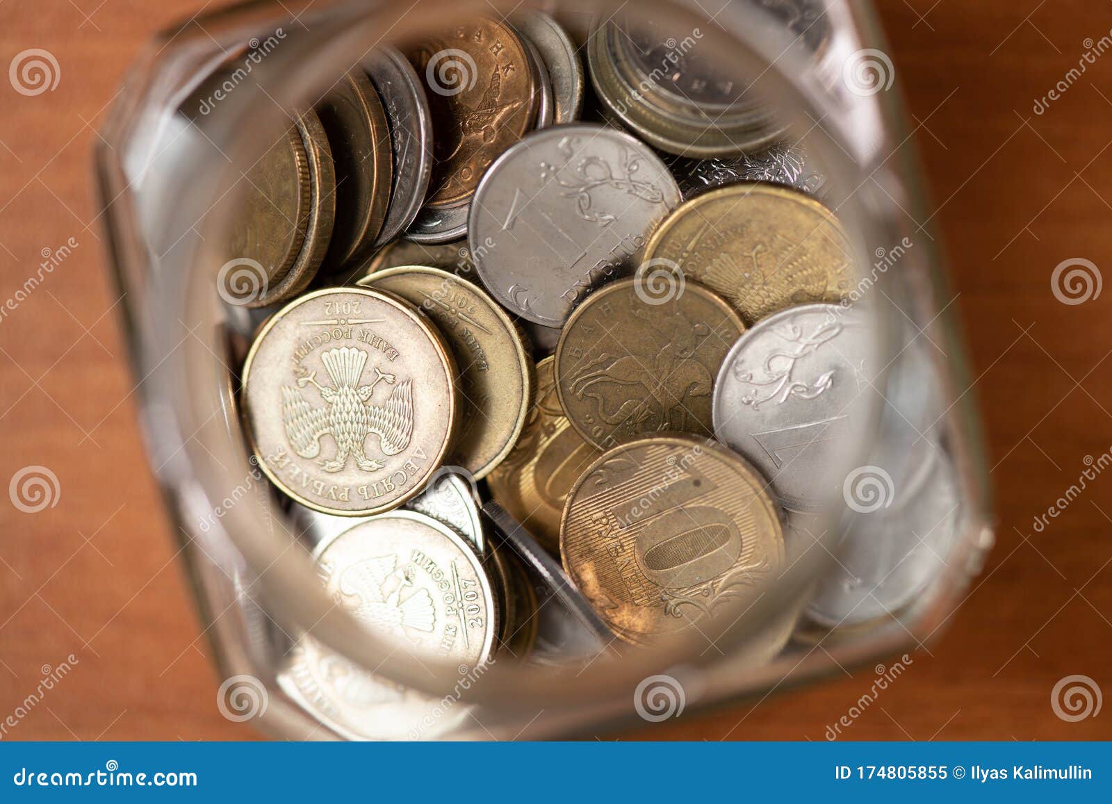 Dirty Russian Coins in Moneybox Stock Image - Image of russian, money ...