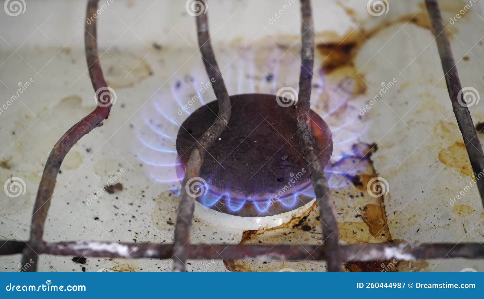 Dirty Rusty Gas Burner of an Old Gas Stove Stock Video - Video of ...