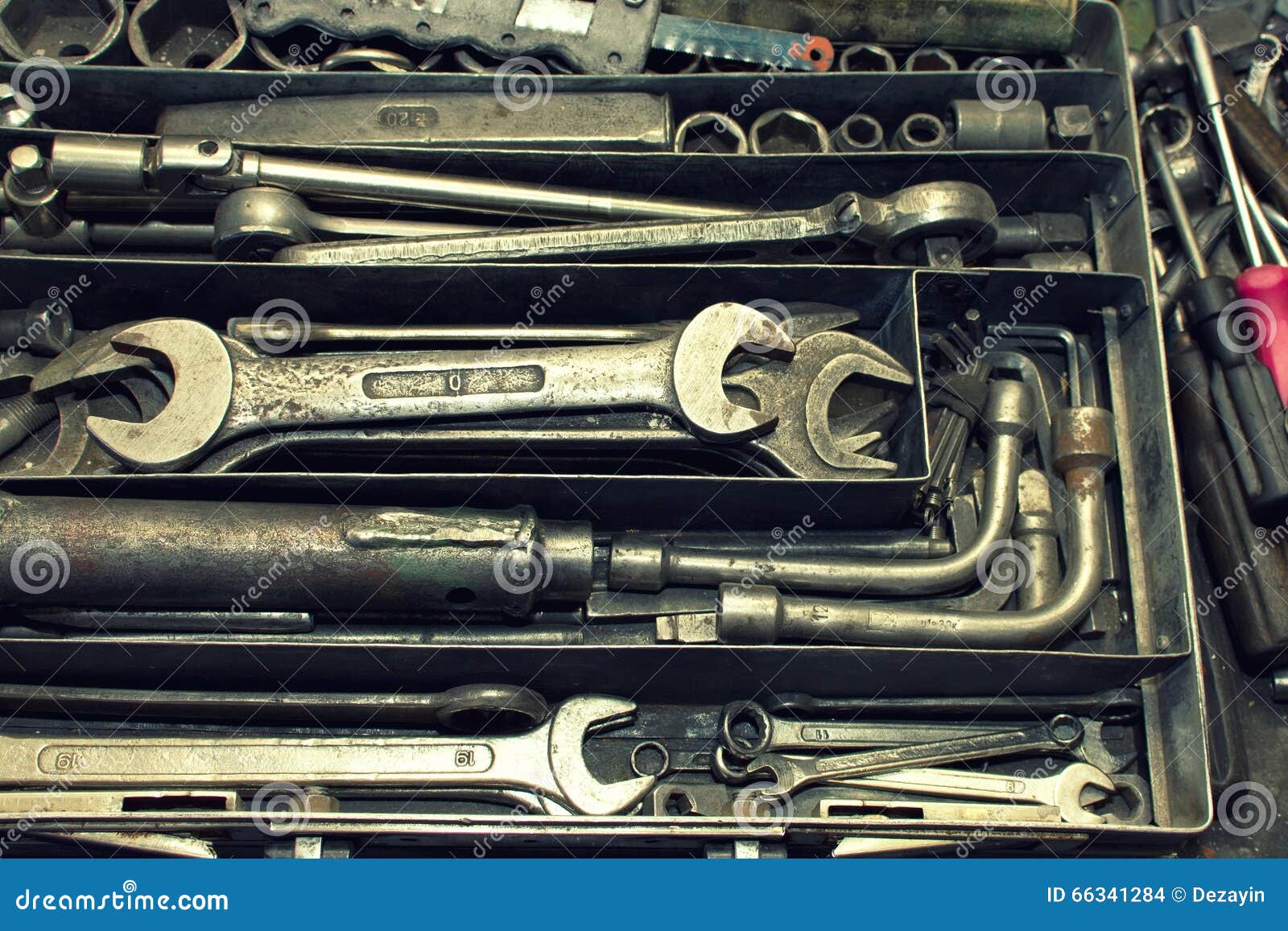 Dirty set of hand tools stock photo. Image of carpenter - 66341284
