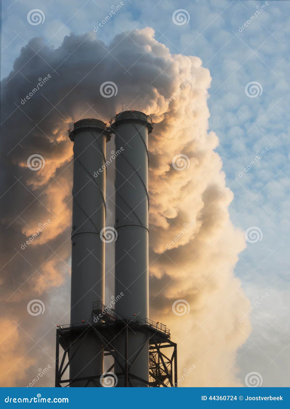 Dirty Smoke Stack of Coal Fired Power Plant Stock Photo - Image of fuel ...
