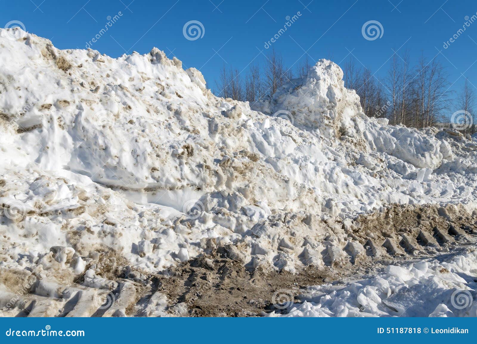 Dirty Snow stock photo. Image of freeze, mountain, ground - 51187818