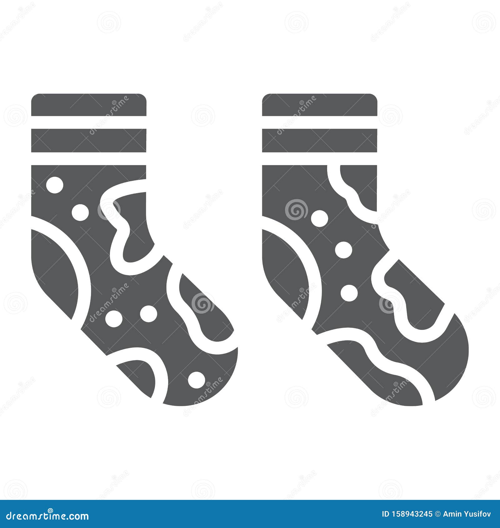 Dirty Socks Glyph Icon, Laundry and Wardrobe, Smelly Socks Sign, Vector ...