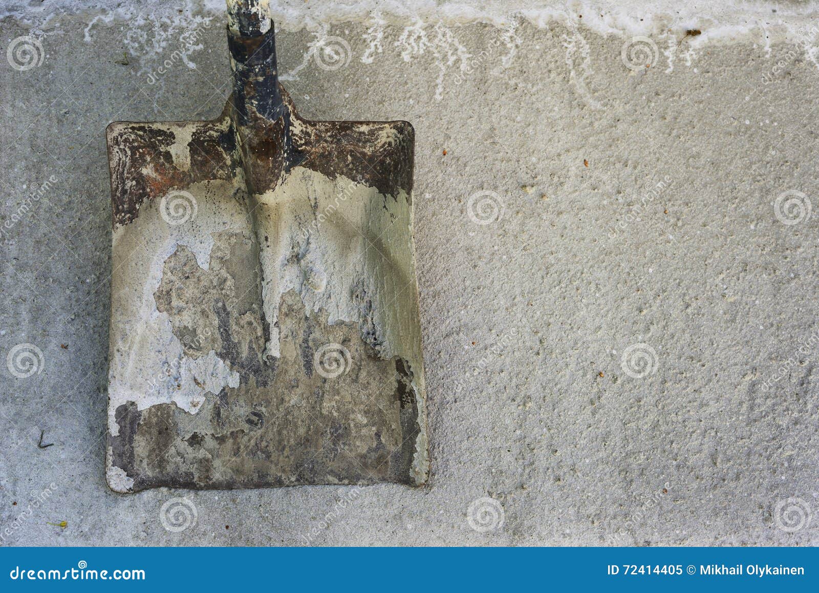Dirty Spade on the Concrete Surface Stock Image - Image of outdoors ...