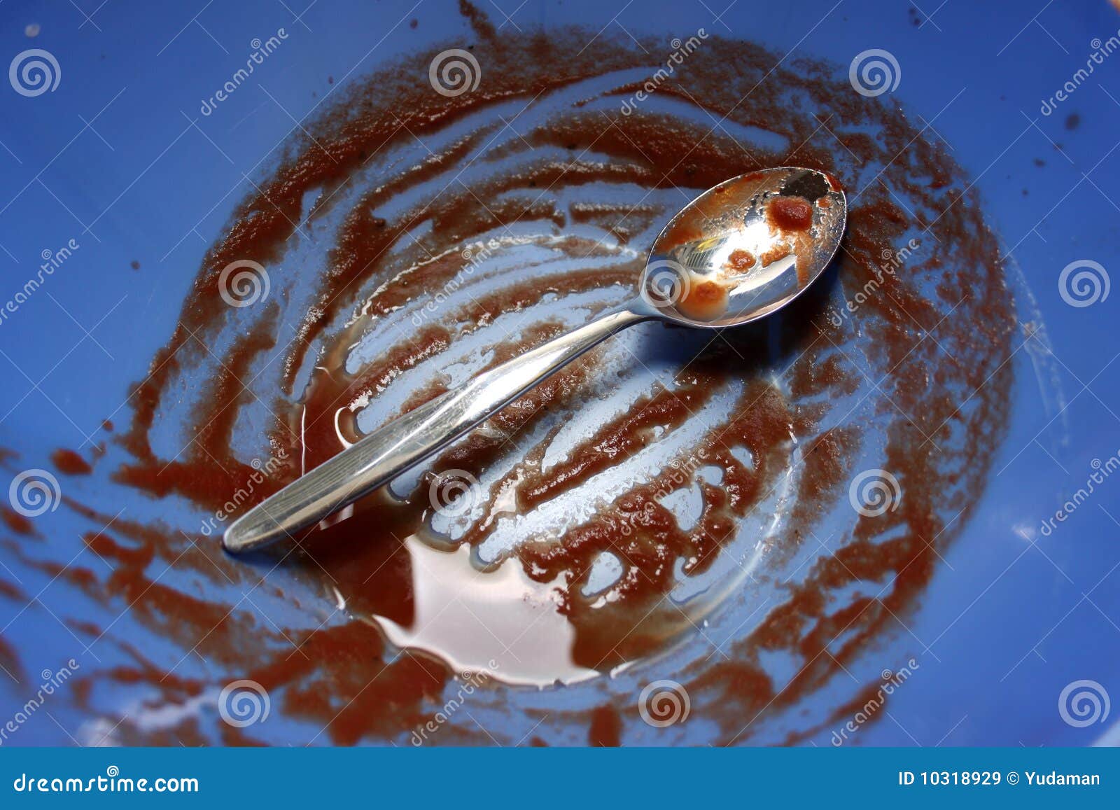 Dirty Spoon in Bowl stock image. Image of bowl, mess - 10318929