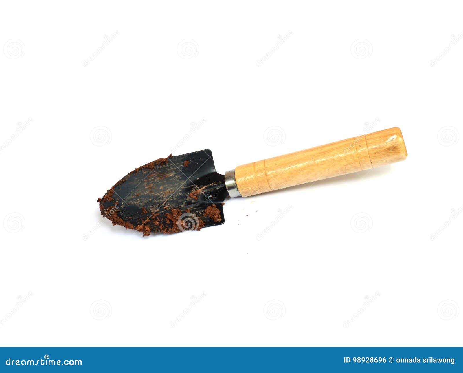 Dirty spoon after planting stock photo. Image of soil - 98928696