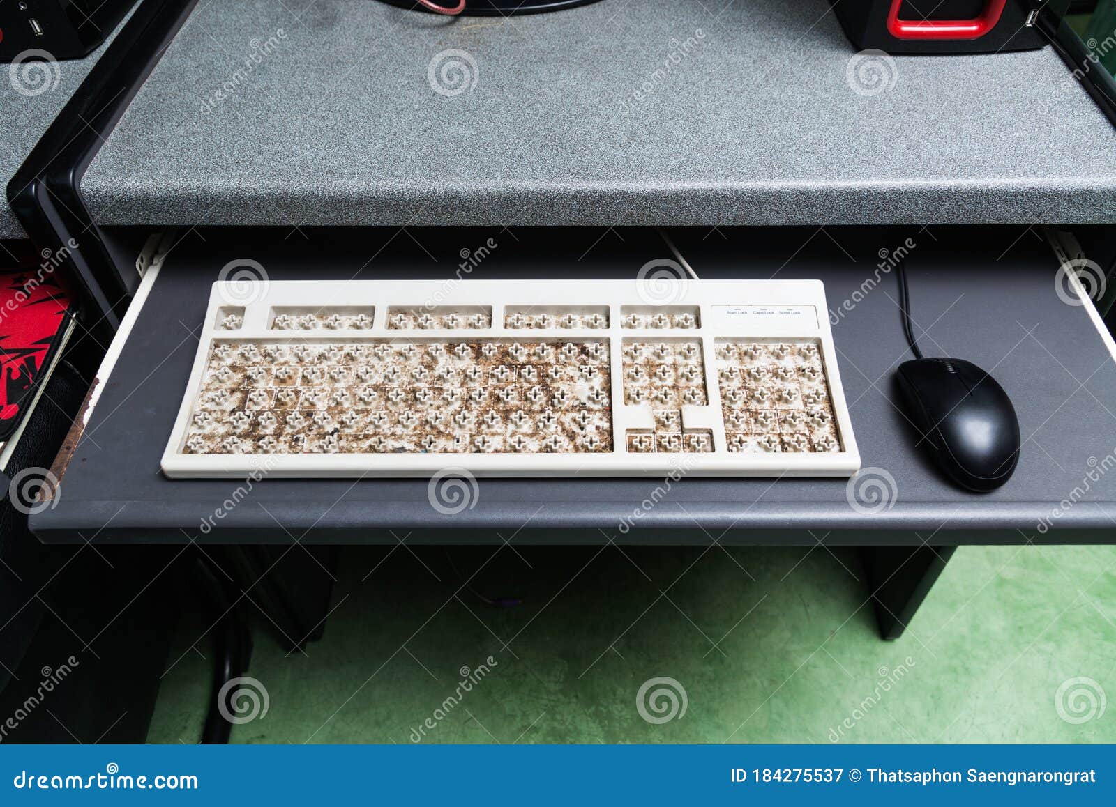 Dirty Stain Under the Keypad of Keyboard Computer Stock Image - Image ...