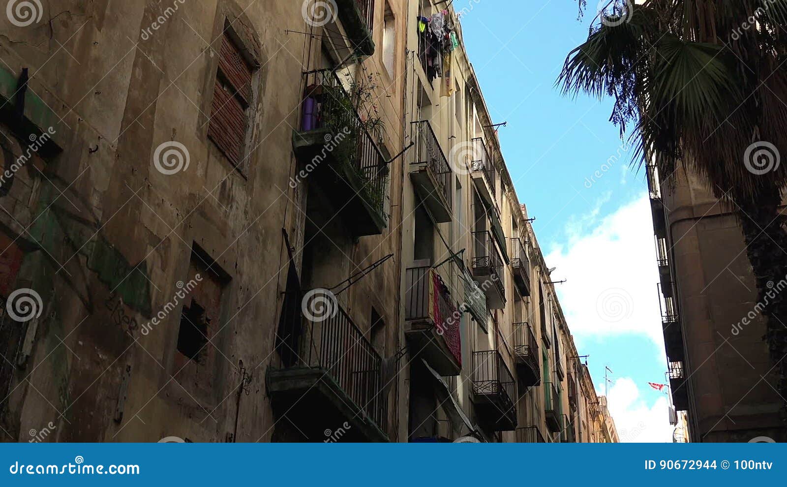 Dirty Streets, the Slums of Barcelona. Spain. Stock Footage - Video of ...