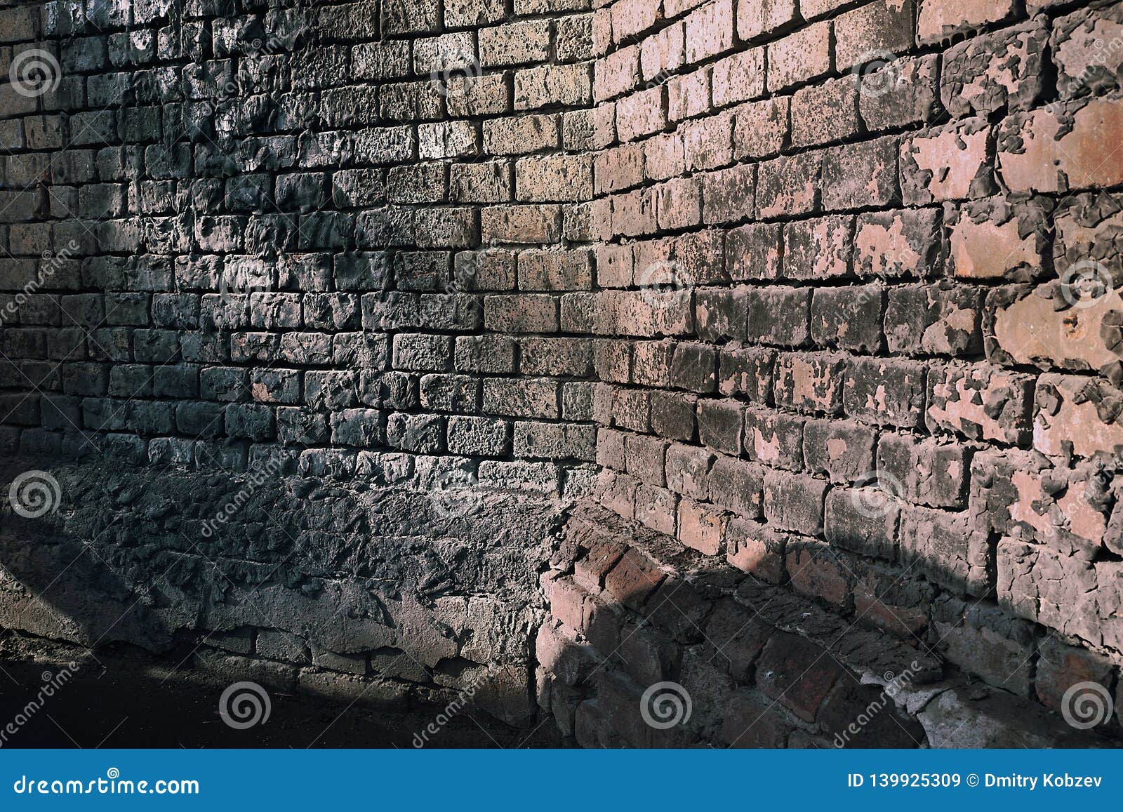 Brick Corner Of Residential Building With Windows And Drainpipe, Cold ...