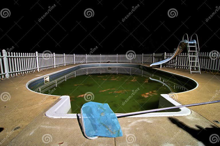 Dirty Swimming Pool stock photo. Image of dark, summer - 17125156