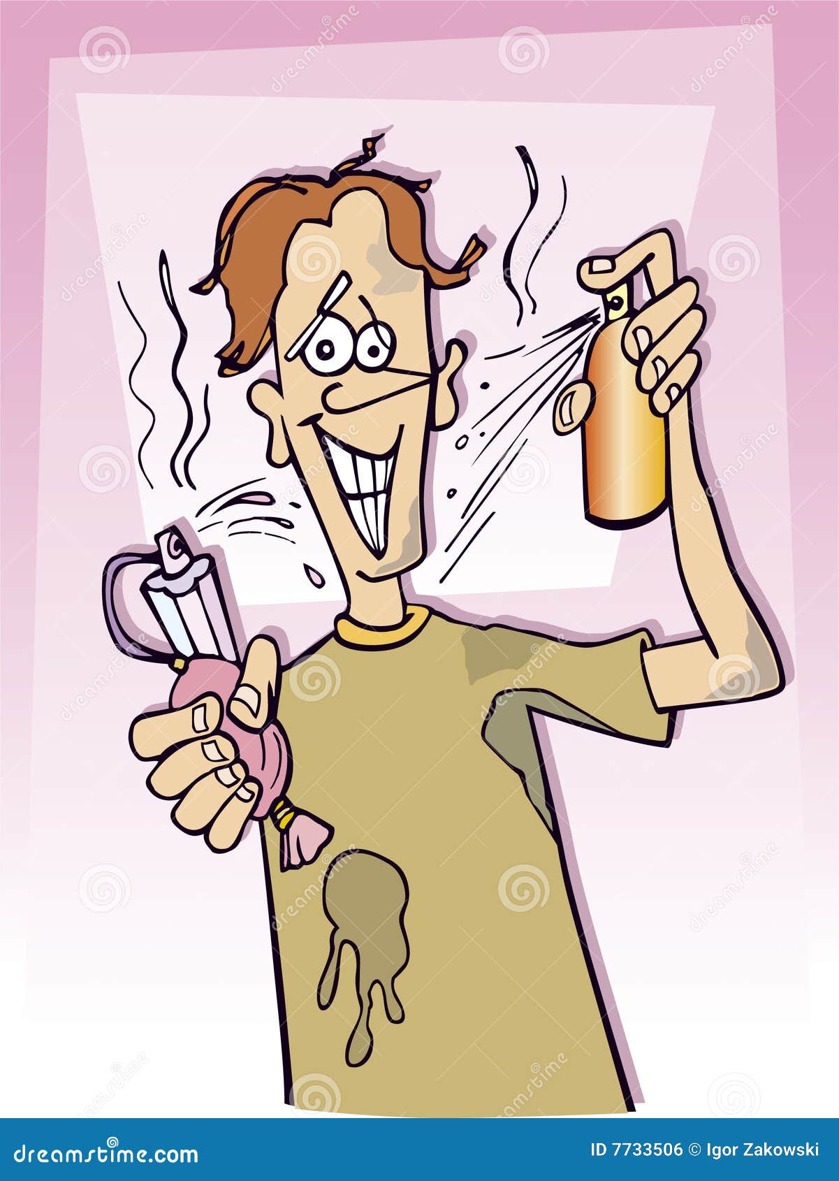 Dirty teenager boy stock vector. Illustration of smile - 7733506