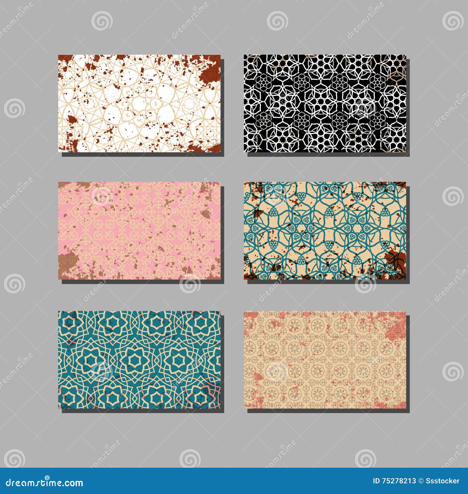 Dirty Texture Business Card Collection Stock Vector - Illustration of ...