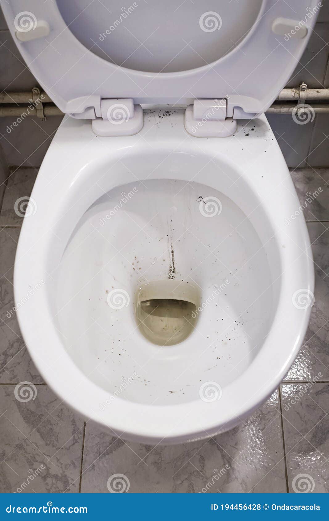Dirty toilet stock photo. Image of home, clean, ceramic - 194456428