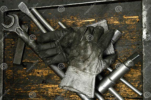 Dirty tools stock photo. Image of utensil, gloves, iron - 1833720