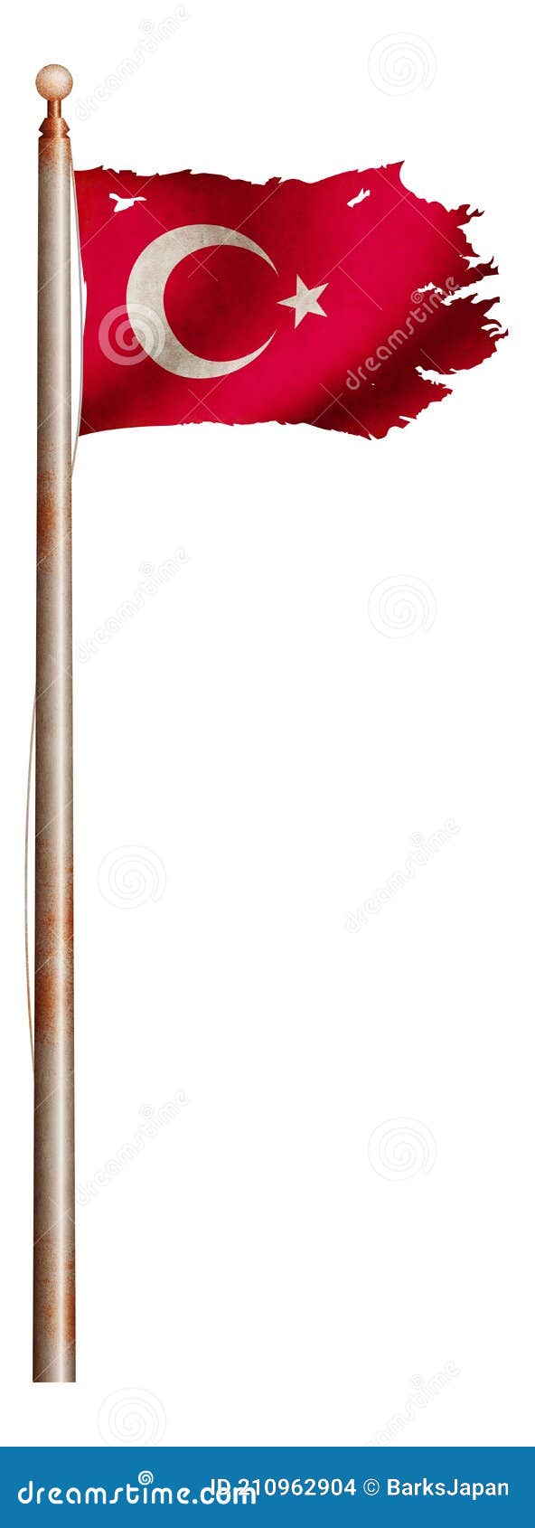 Dirty and Torn Country Flag Illustration / Turkey Stock Illustration ...