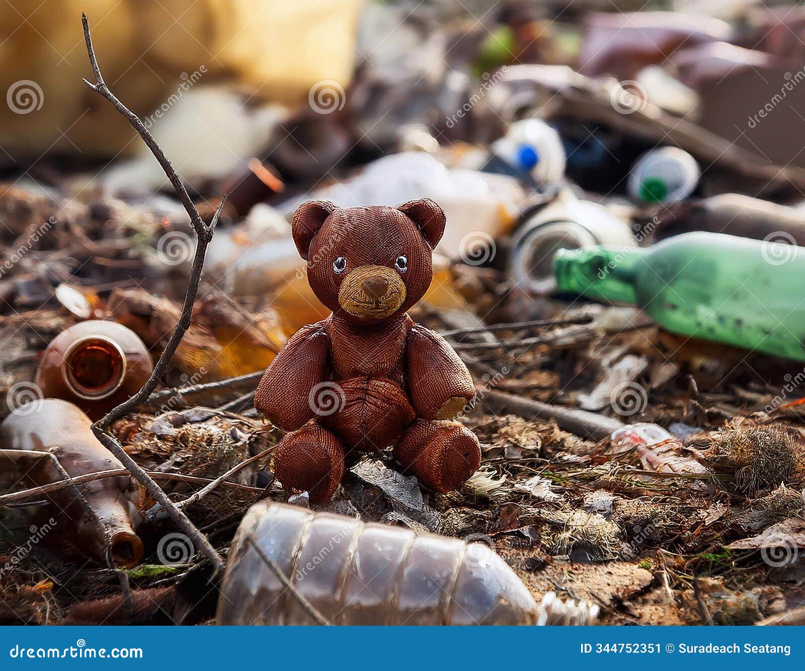 Dirty Toys in the Garbage Pile with Trash Stock Illustration ...