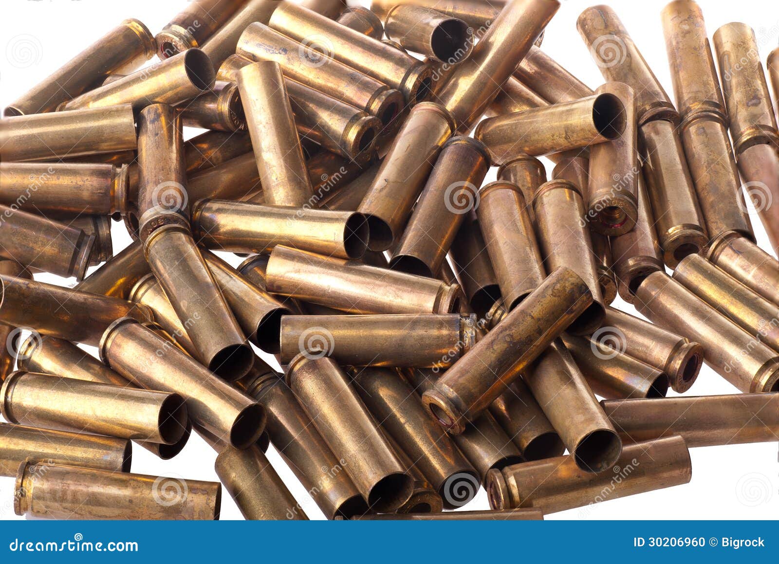 Used .30 Carbine Shell Casing Stock Photo - Image of round, crime: 30206960