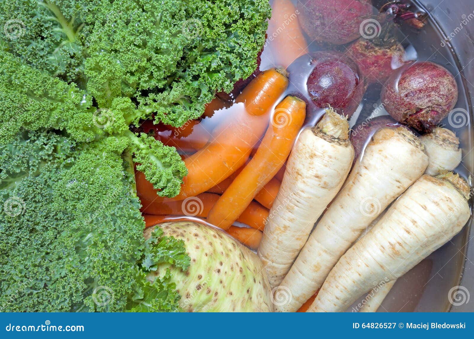 Dirty Vegetables in a Kitchen Sink Filled with Water Stock Image ...