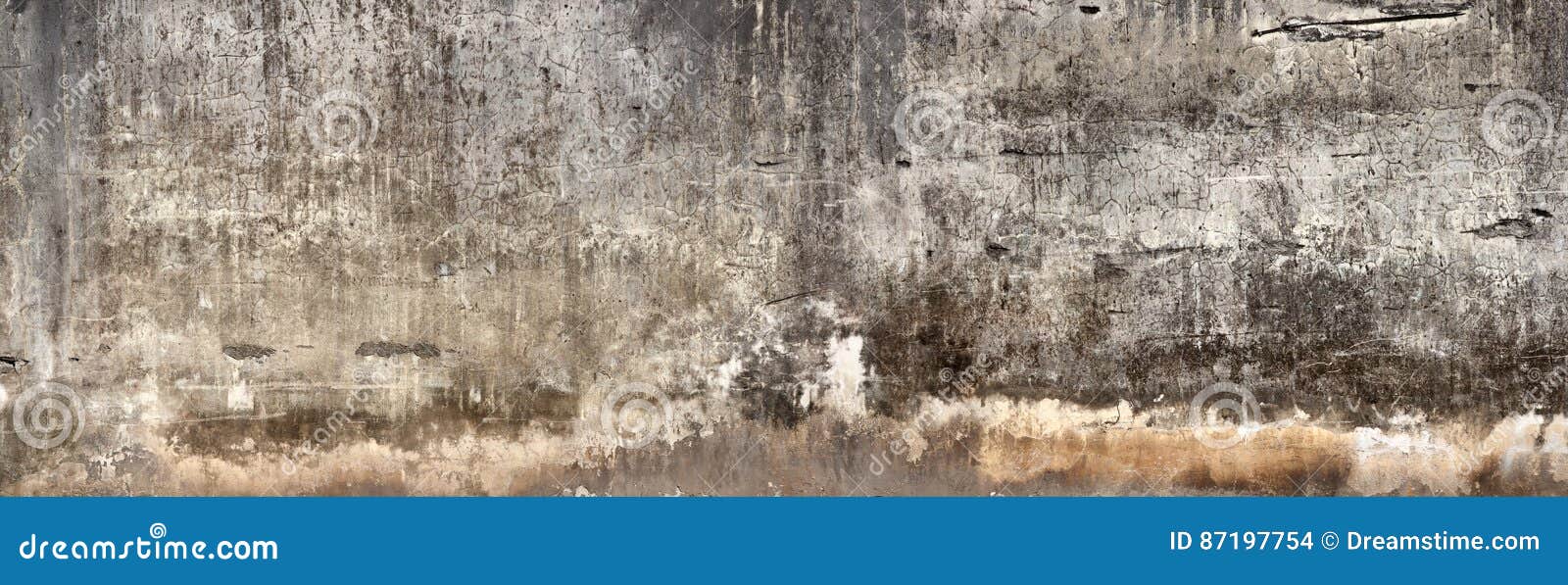 Dirty Wall with Broken Cement Plaster. Stock Photo - Image of blank ...