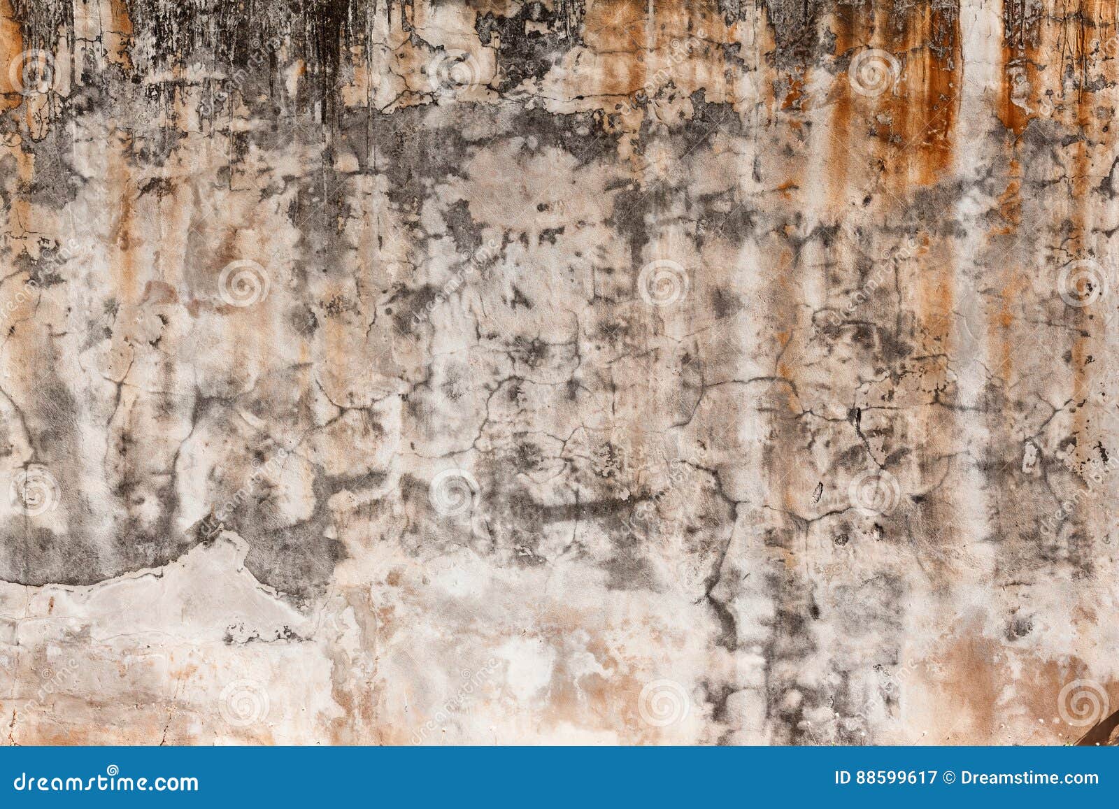 Dirty Wall with Broken Cement Plaster. Stock Image - Image of painted ...