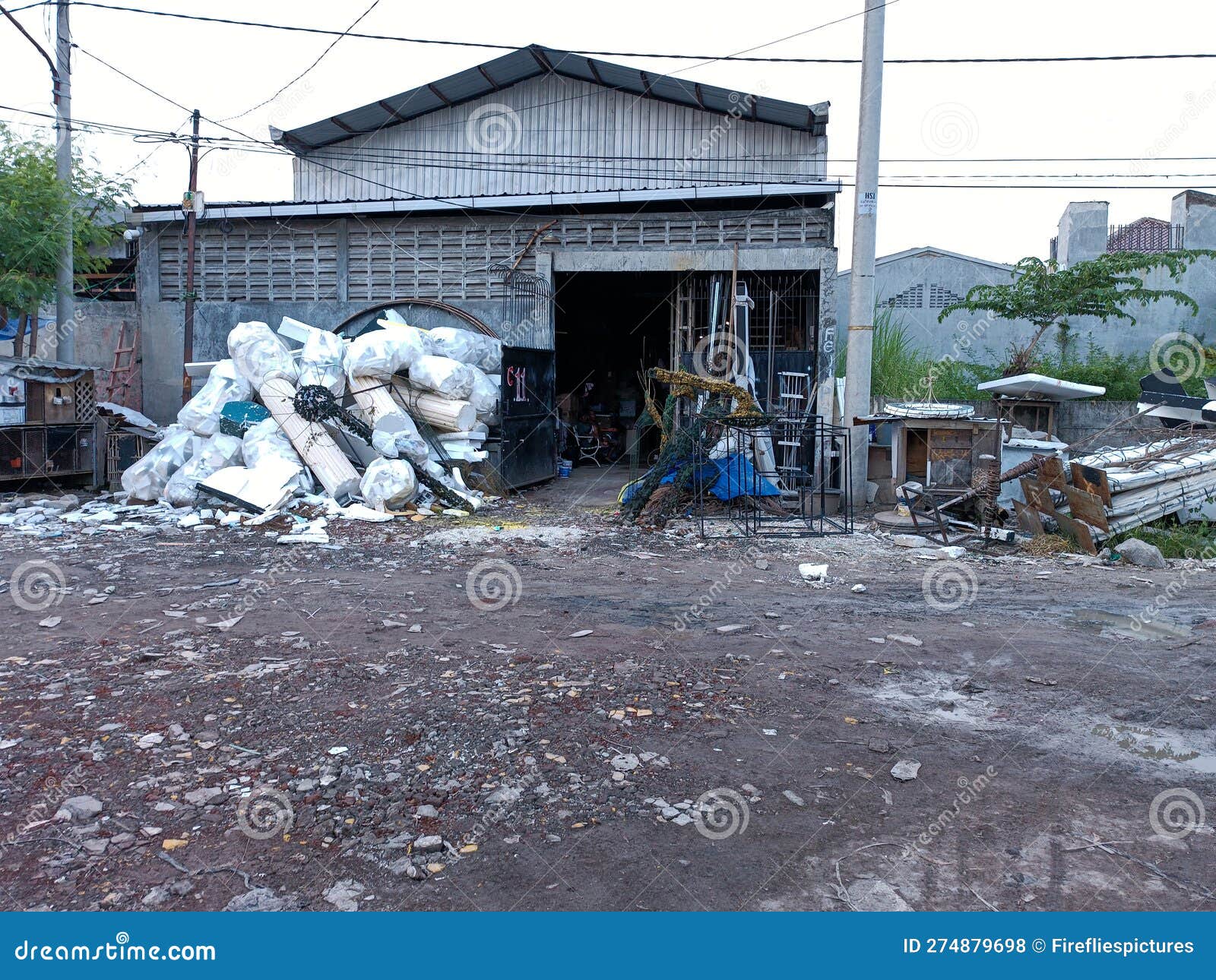 Dirty Warehouse editorial stock photo. Image of december - 274879698