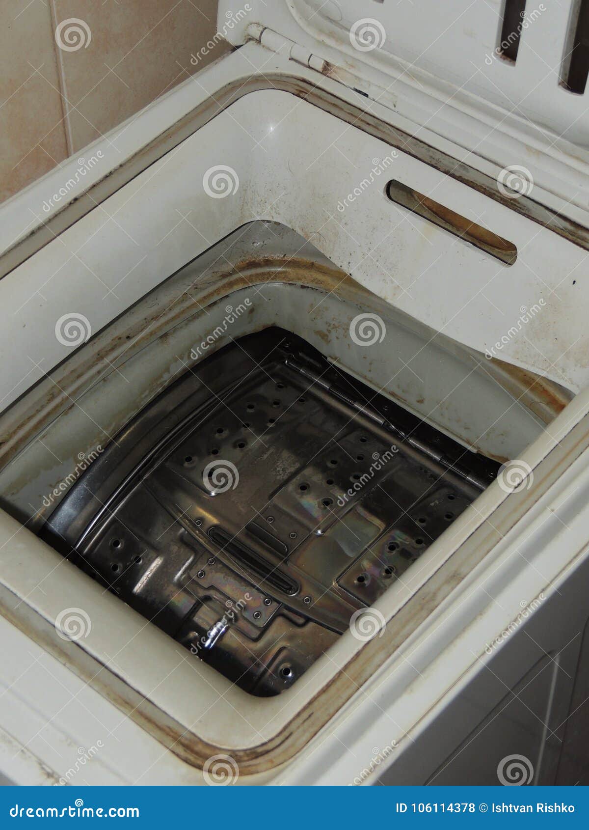 Dirty washing machine stock photo. Image of neglected - 106114378