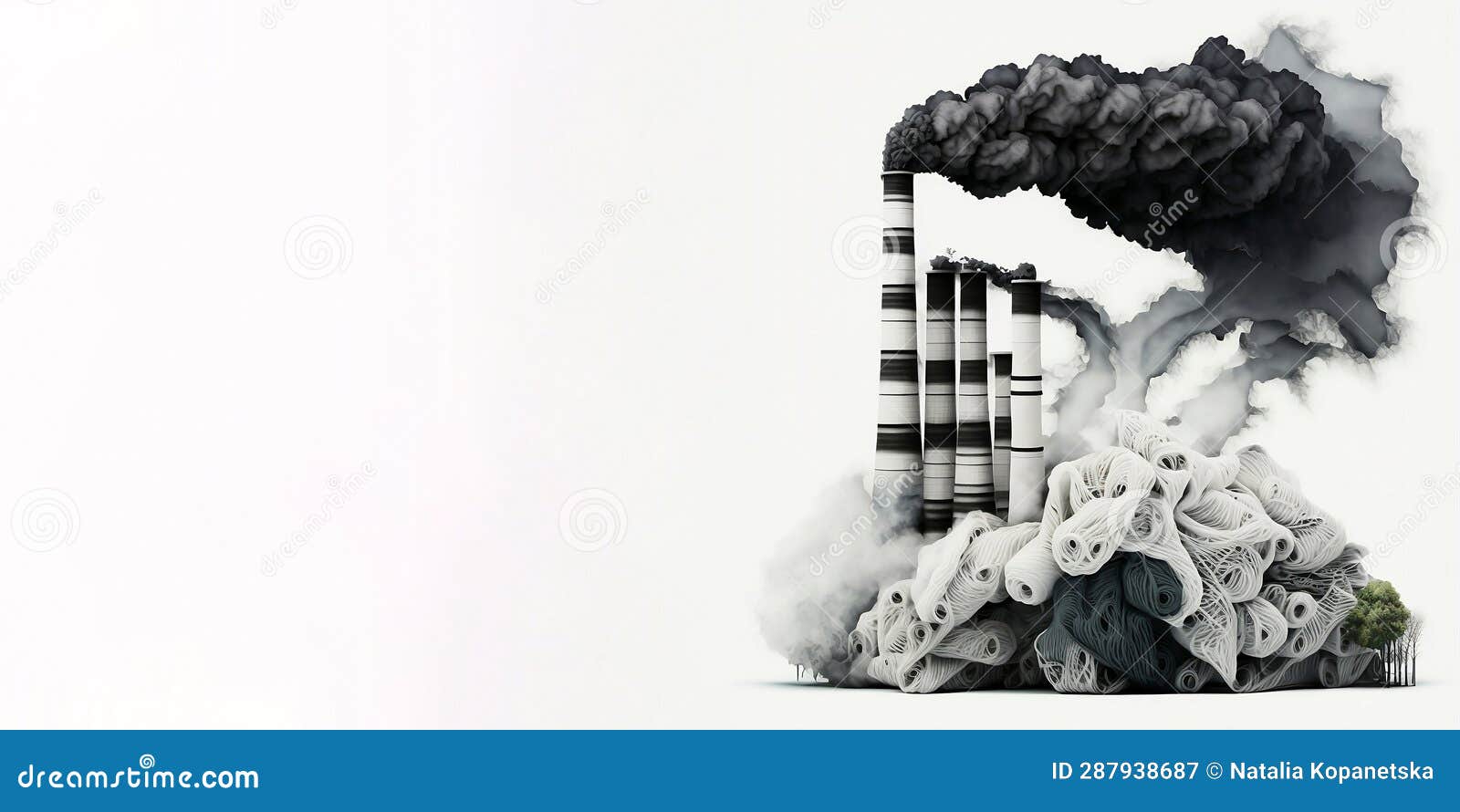 Dirty Waste Textile Industry. Environmental Pollution. Industrial ...