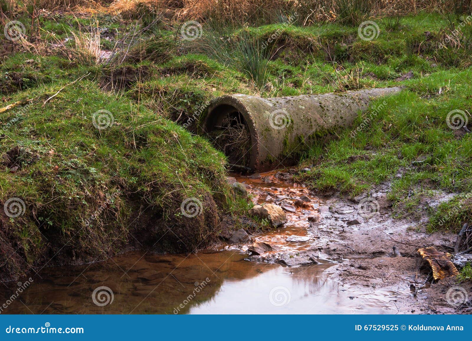 Dirty Water Flow from Rusty Pipe Stock Image - Image of industrial ...