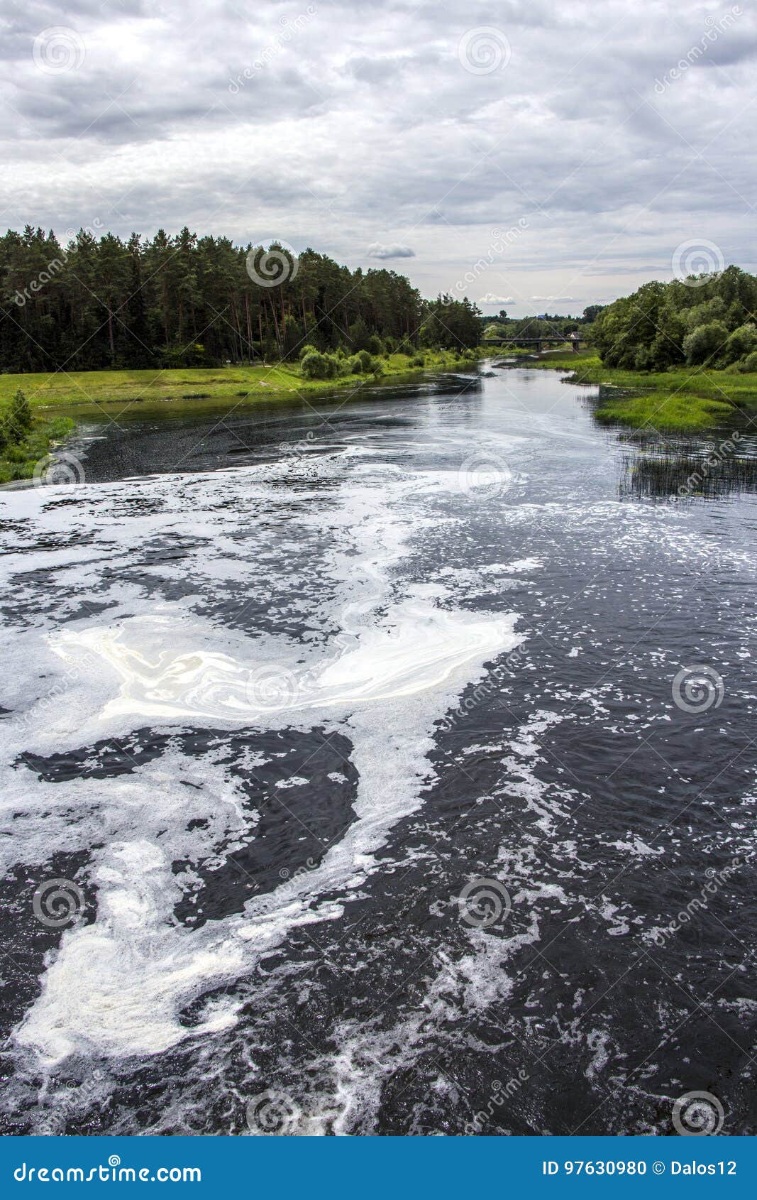 Dirty Water.Water Pollution Stock Photo - Image of flow, outdoor: 97630980
