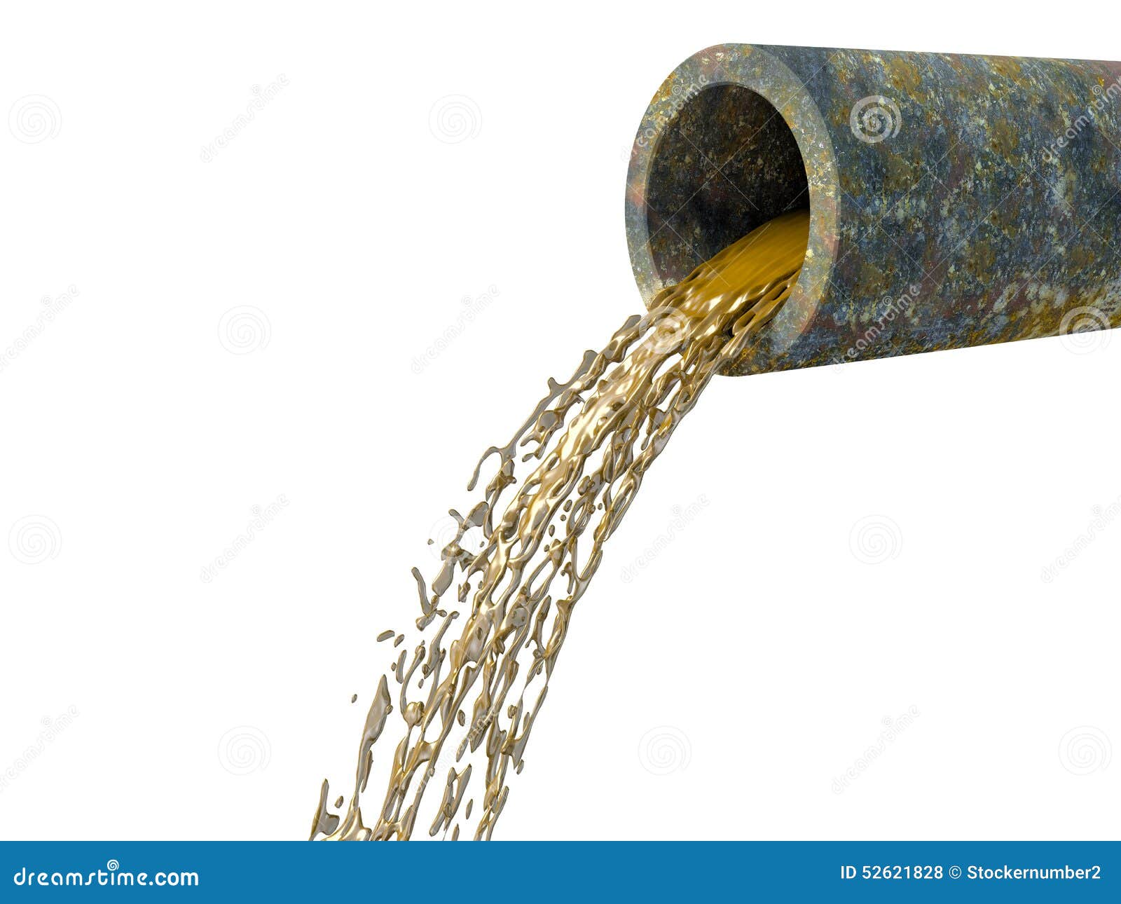 Dirty Water Stems from the Rusty Pipe Stock Illustration - Illustration ...