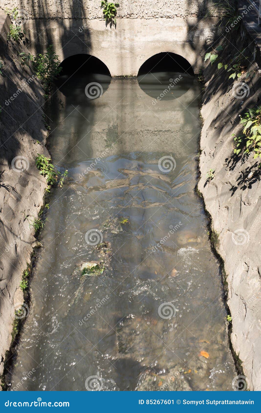 Dirty water way stock image. Image of dirty, water, canal - 85267601