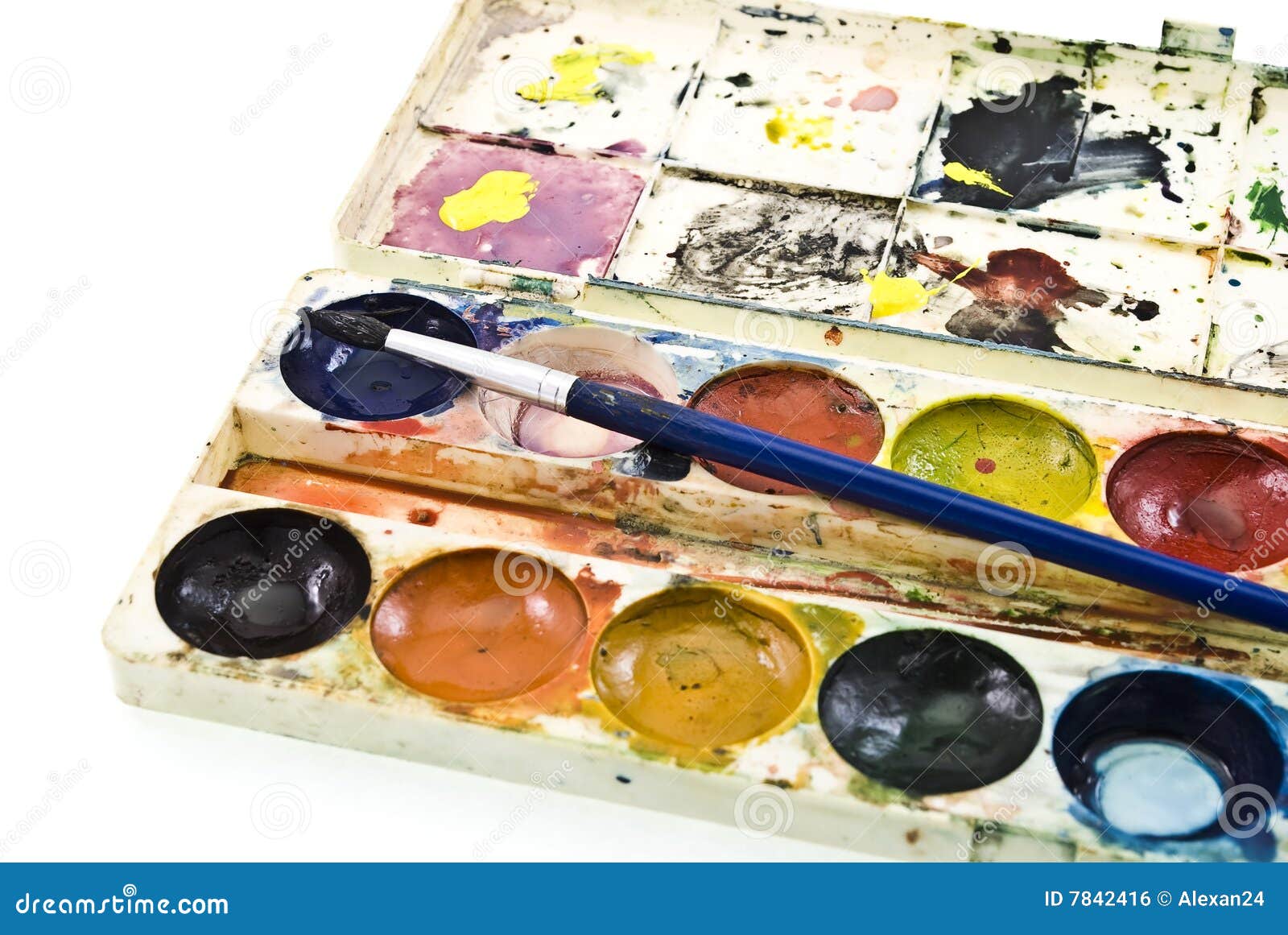 Dirty watercolor paints stock photo. Image of watercolors - 7842416