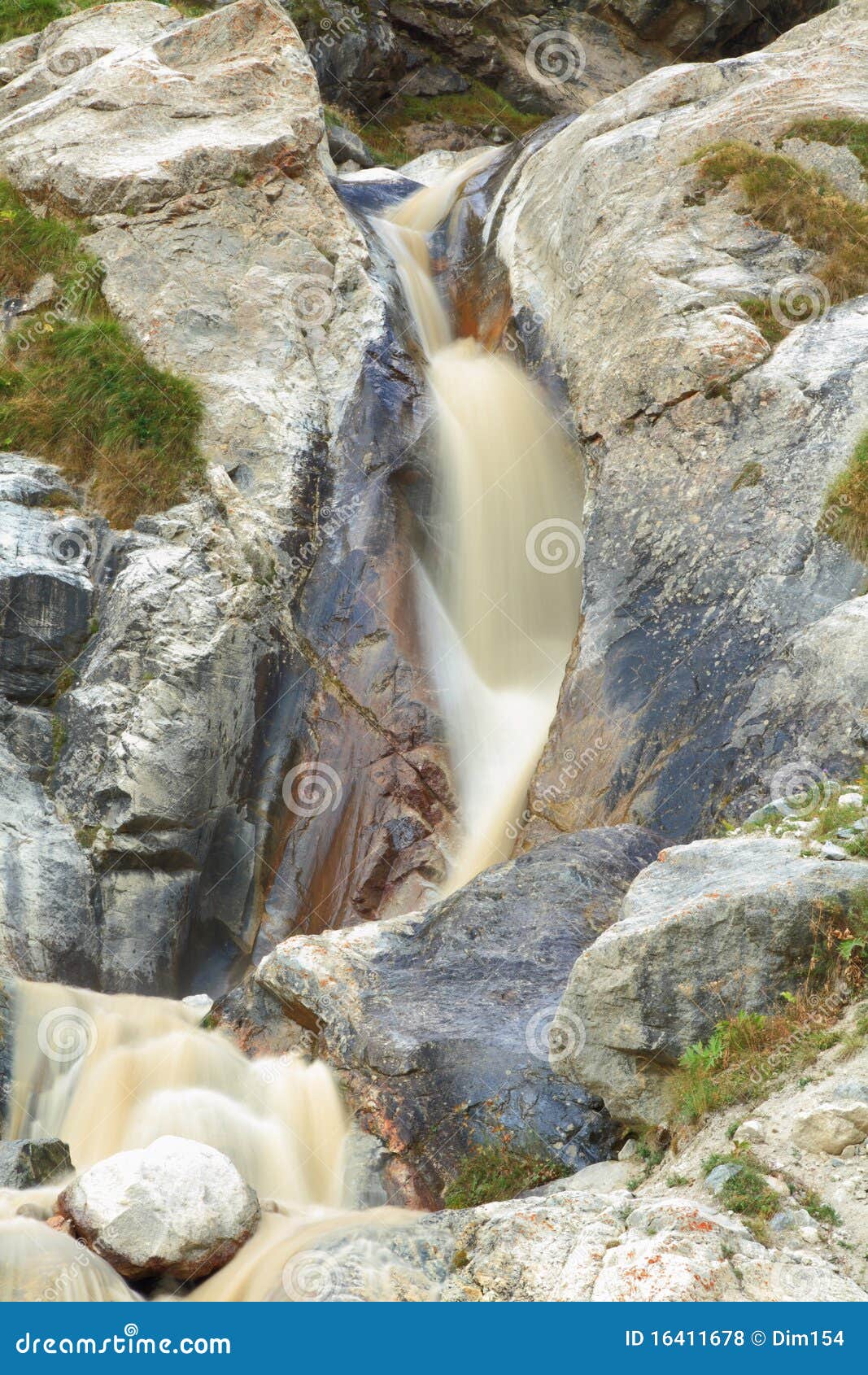 Dirty waterfall stock photo. Image of granite, water - 16411678