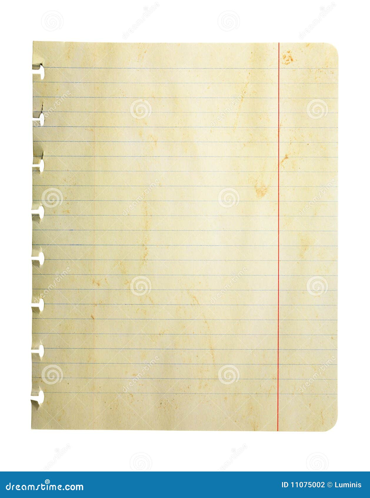 Dirty Weathered Notepad Page Stock Photo - Image of notepad, info: 11075002