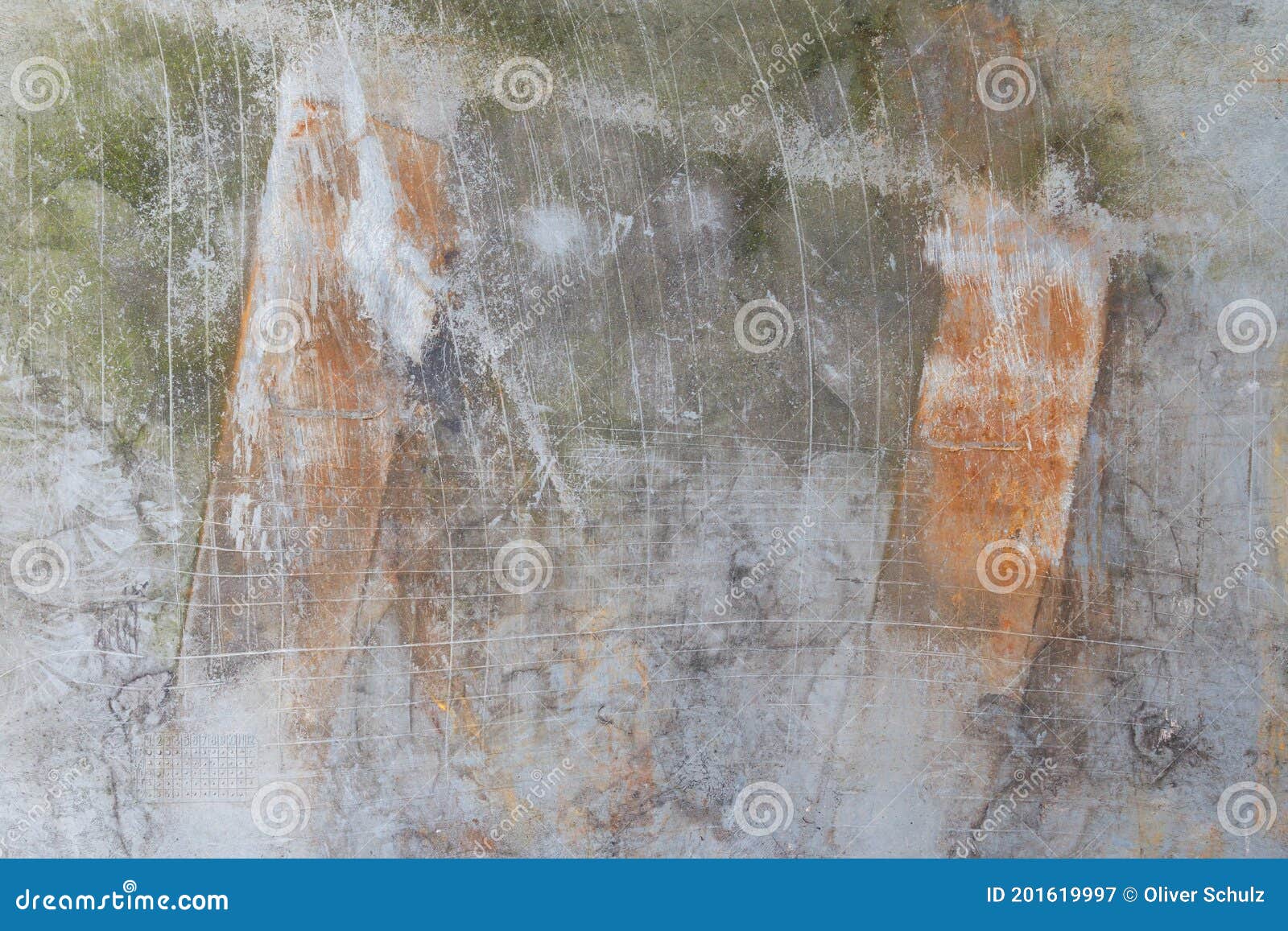 Dirty and Weathered Plastic Tank with Scratches and Rust Markings, Use ...