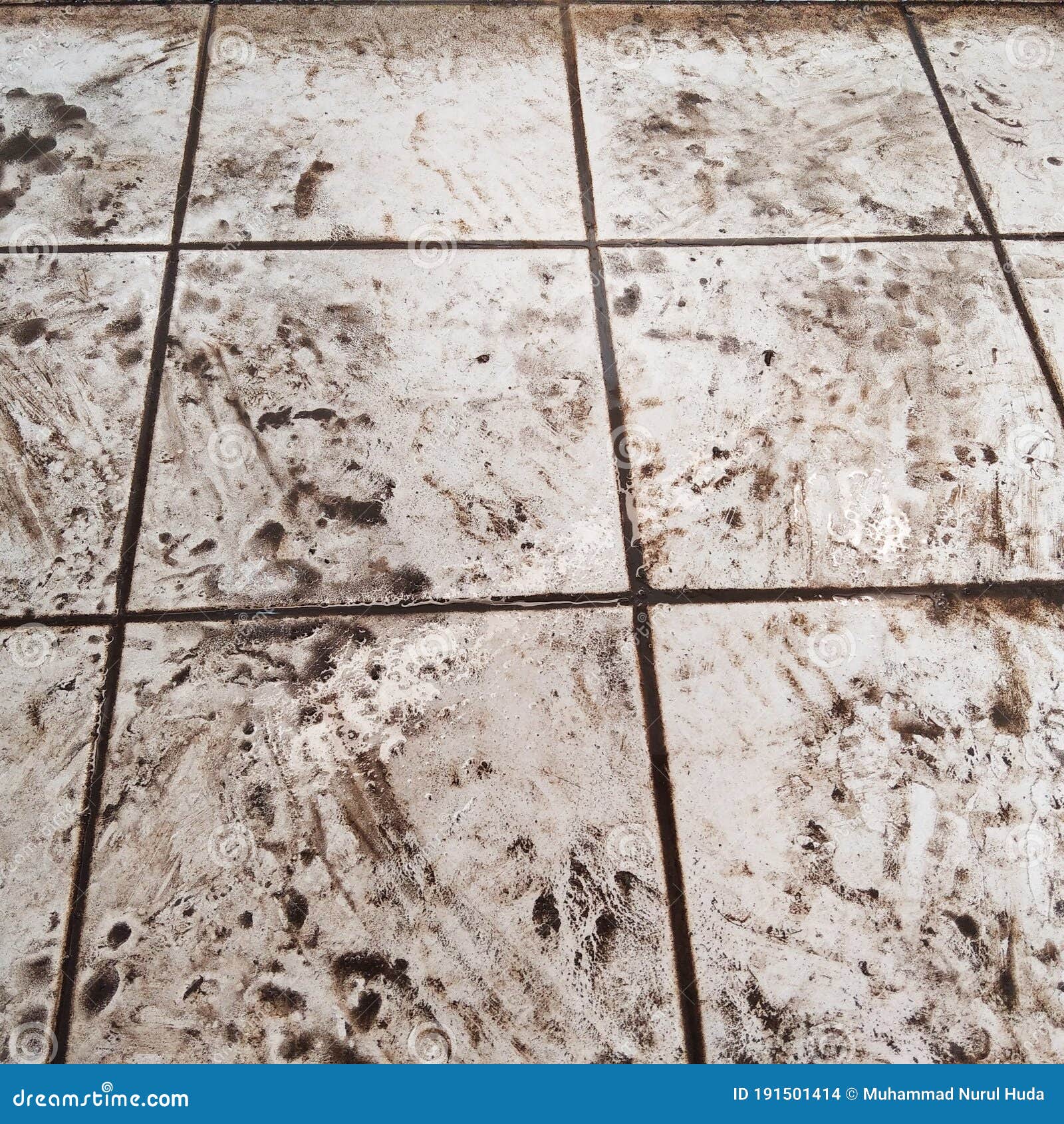 Wet and dirty white floor stock photo. Image of brickwork - 191501414