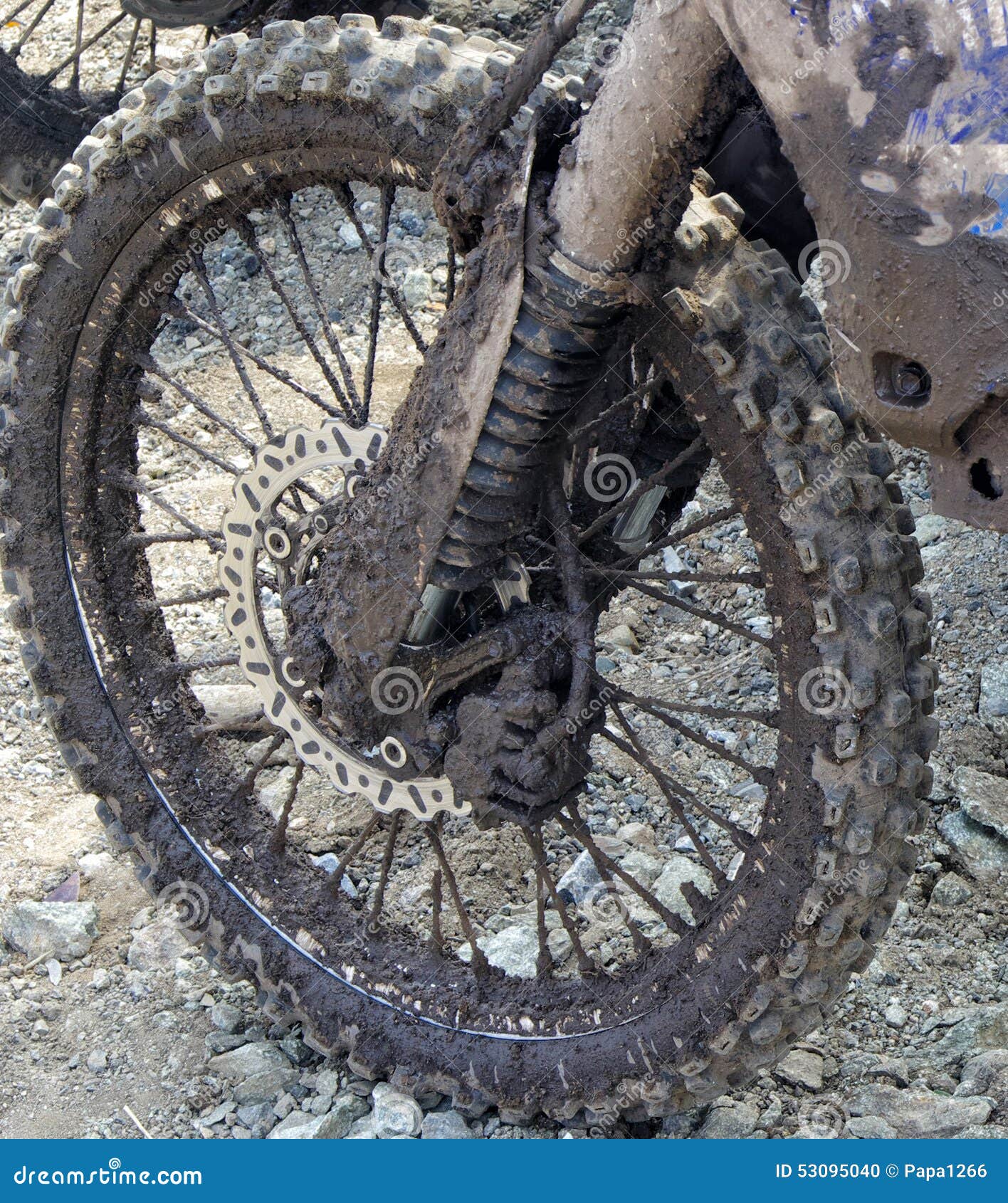 Dirty wheel motorcycle stock photo. Image of mountains - 53095040