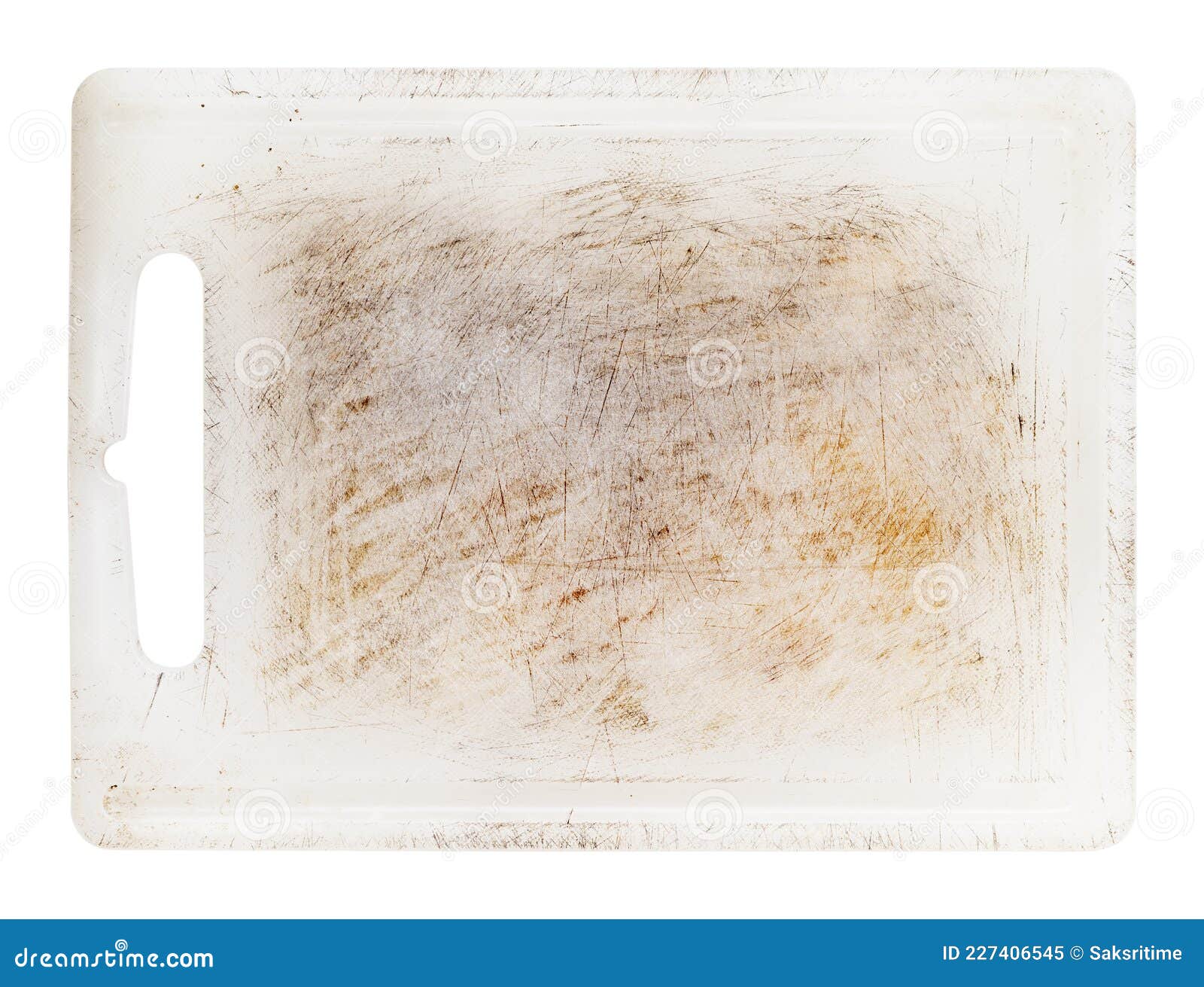 Dirty Cutting Board Isolated on White Background. Stock Image - Image ...