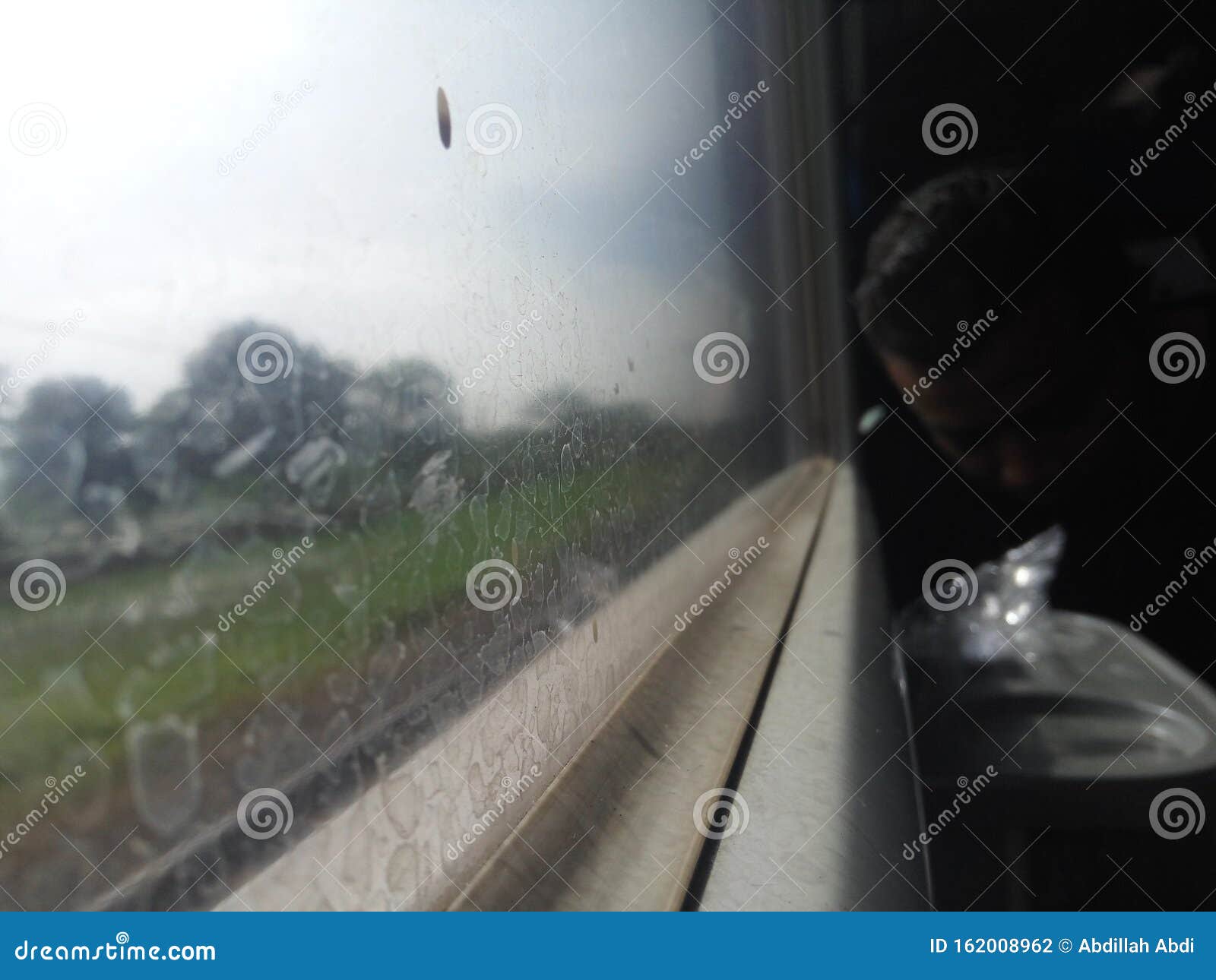Dirty window on the train stock photo. Image of window - 162008962