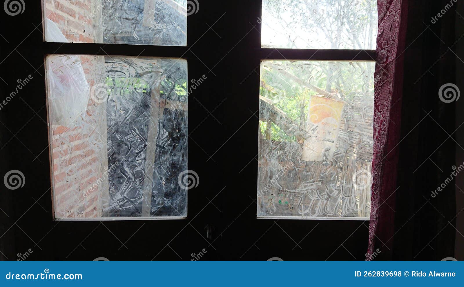 Dirty Windows with Backlight View Stock Photo - Image of windows ...