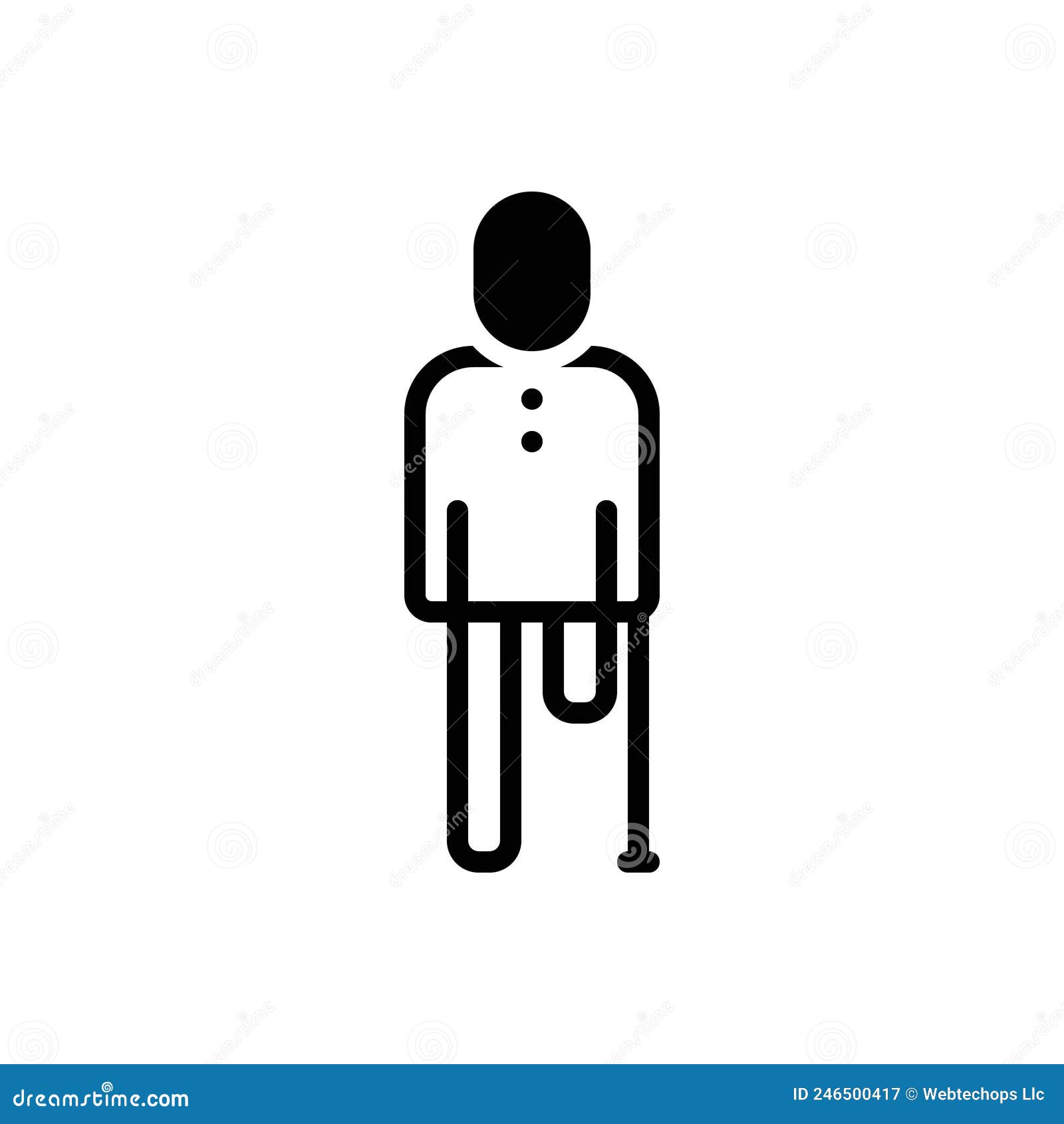 Black Solid Icon for Disabilities, Disorder and Incapacity Stock Vector ...
